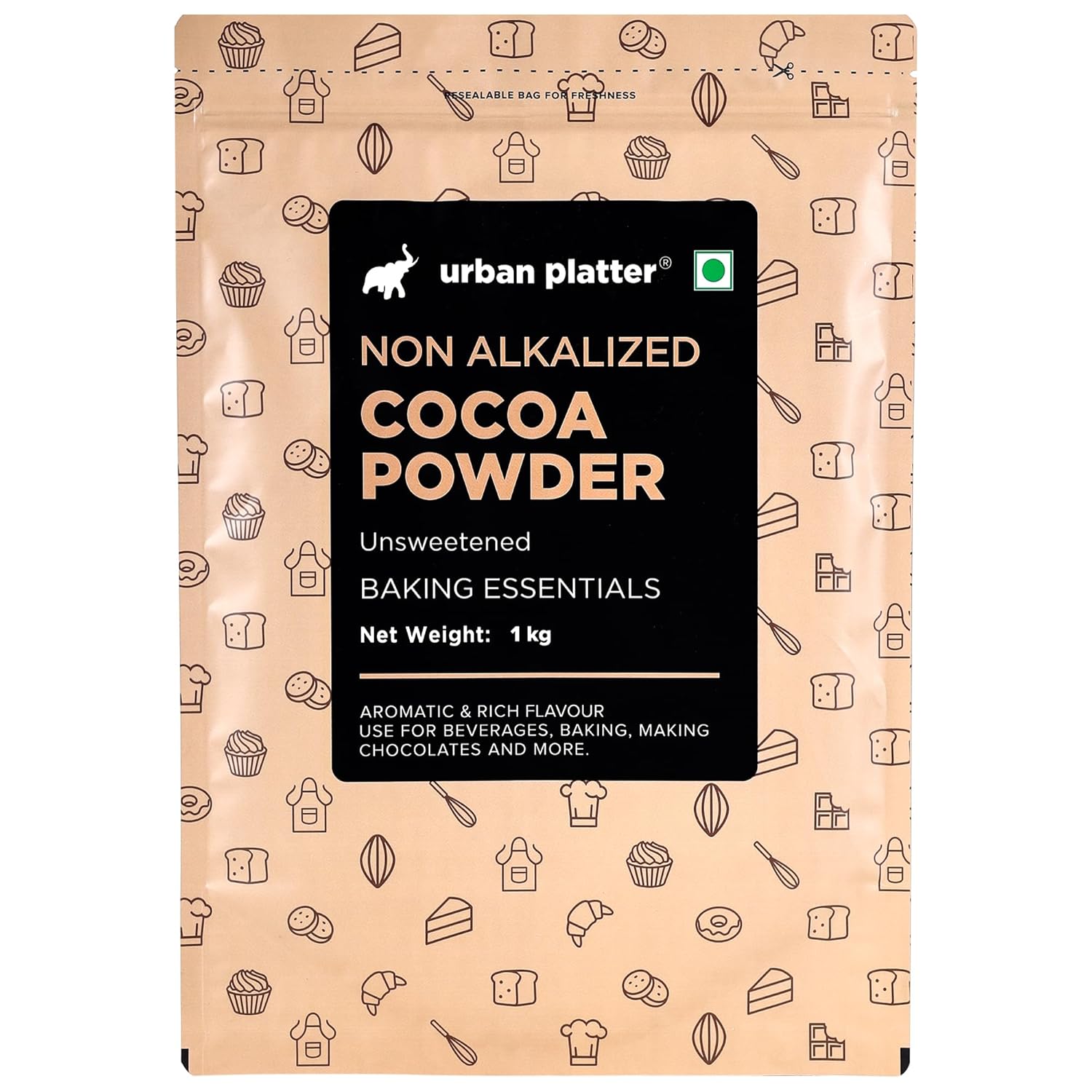 Urban Platter Natural Unsweetened Cocoa Powder, 1Kg : Amazon.in ...