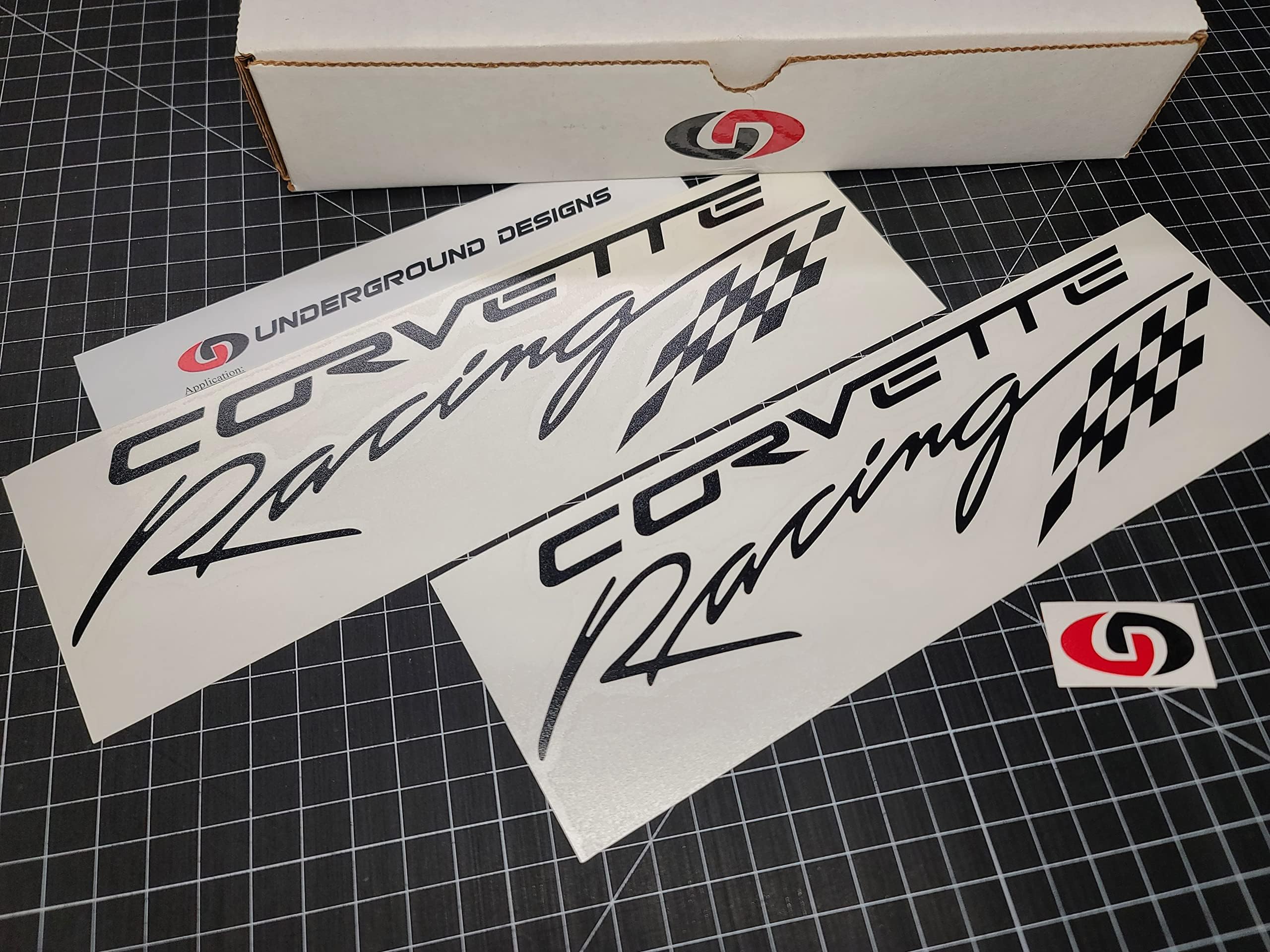 Amazon.com - Set of 2-3INCH Sticker -Corvette Flag 2014 C7 Stingray Sticker