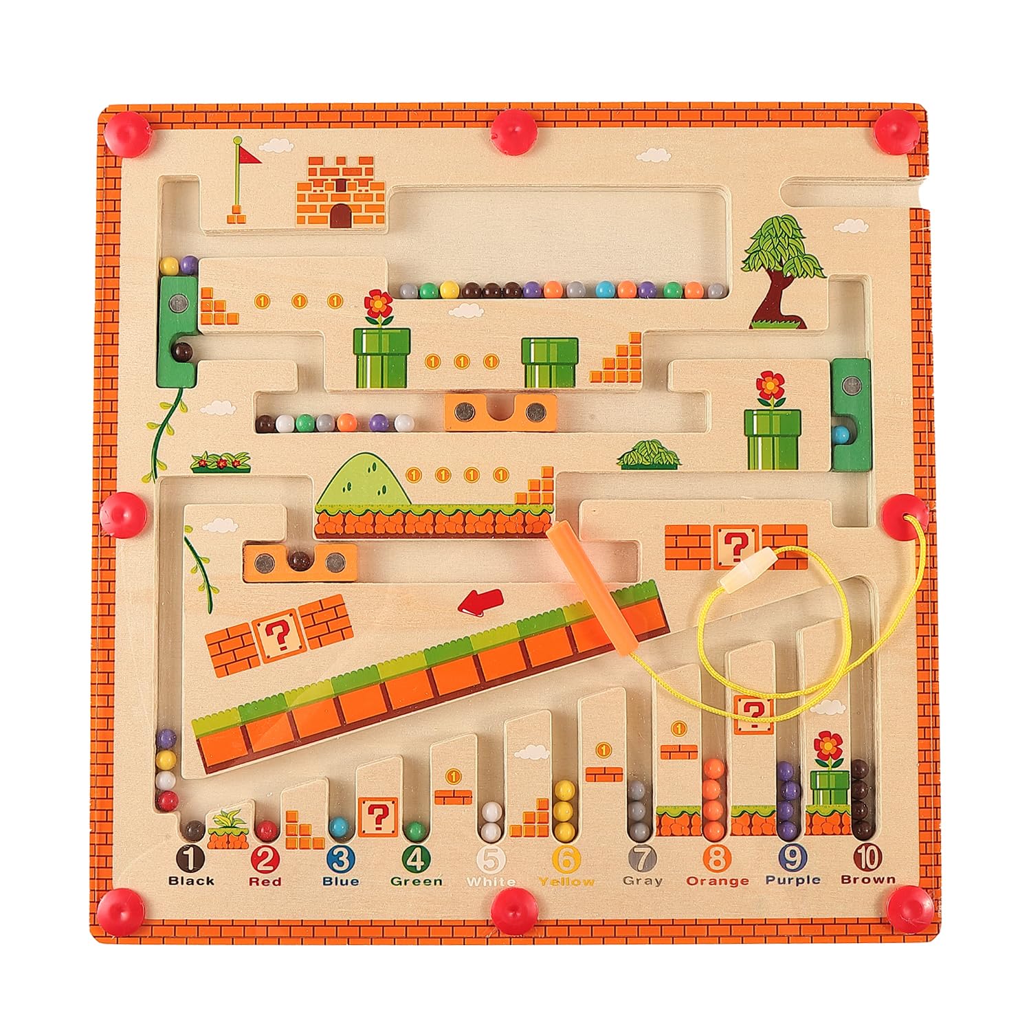 Magnetic Color And Number Maze Board Stem Toy For 3 | Desertcart INDIA