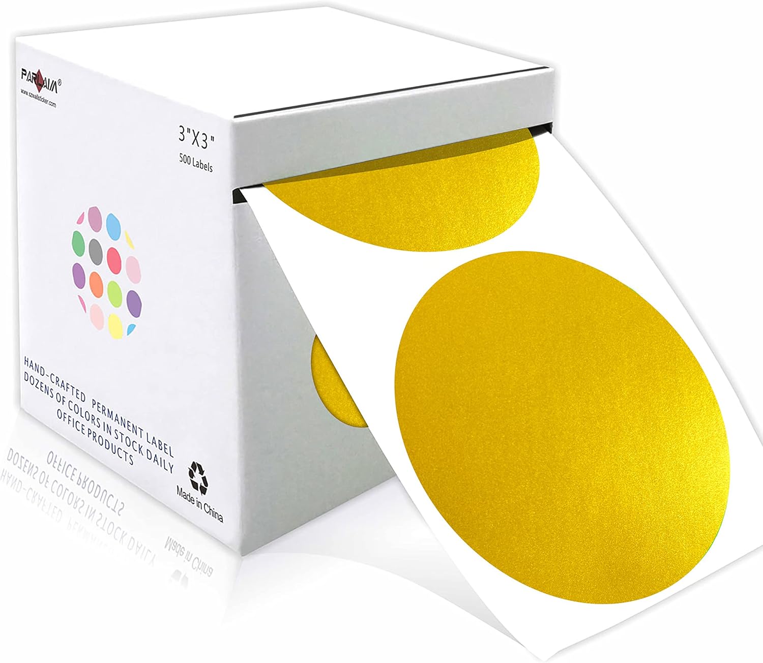 Amazon.com : PARLAIM 3 Inch Round Color-Code Dot Stickers, 500PCS ...