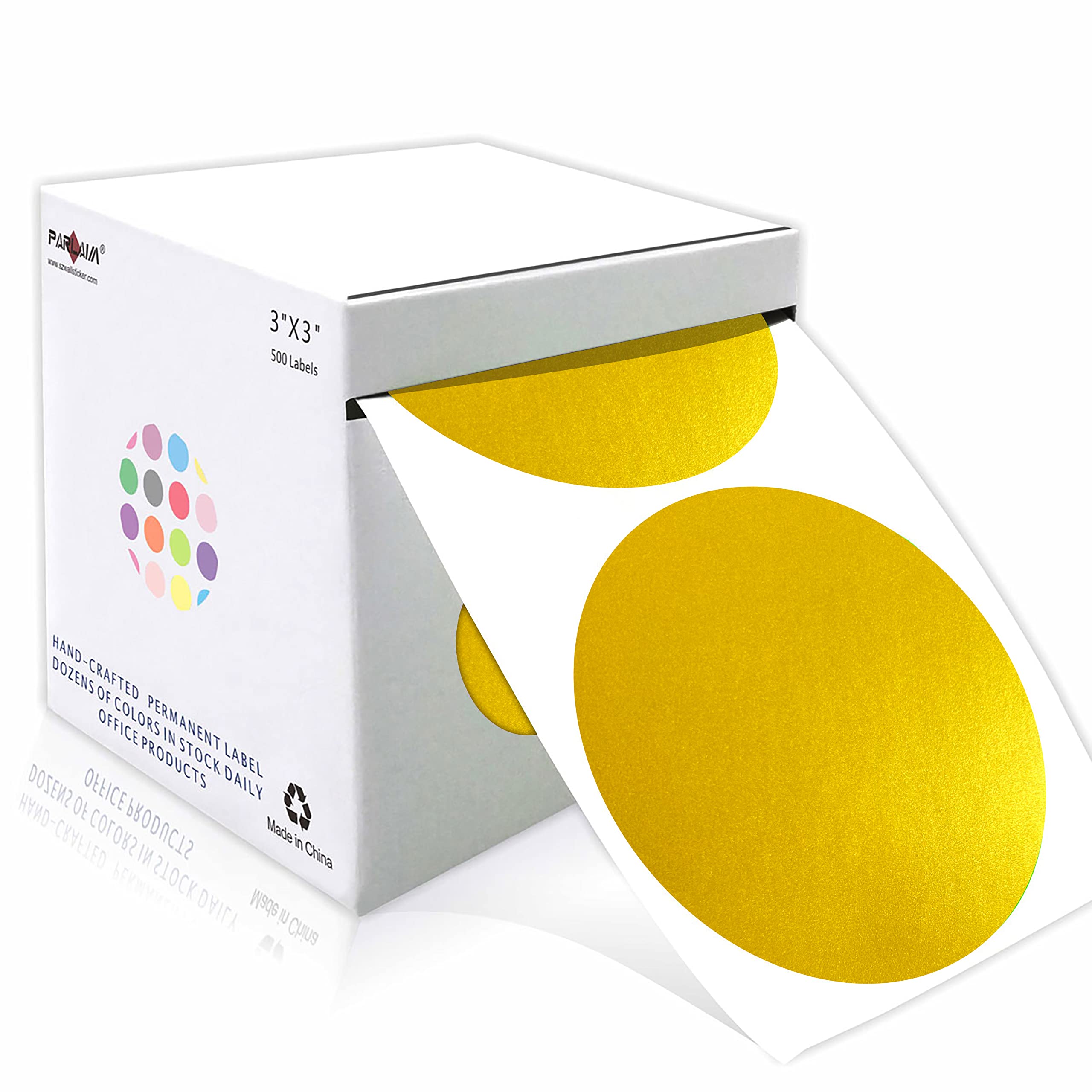 Snapklik.com : PARLAIM 3 Inch Round Color-Code Dot Stickers, 500PCS ...