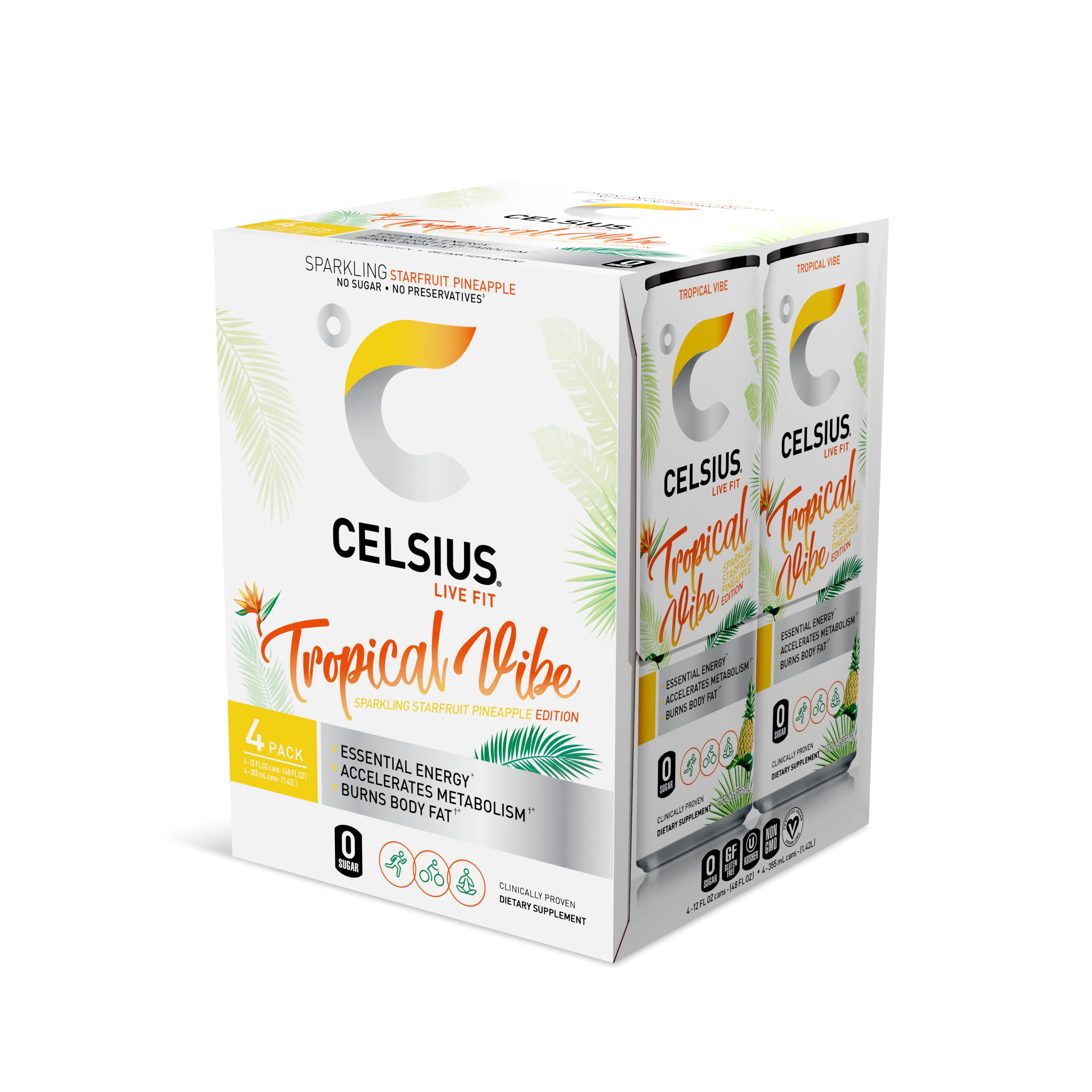 Snapklik.com : CELSIUS Sparkling Tropical Vibe, Functional Essential ...
