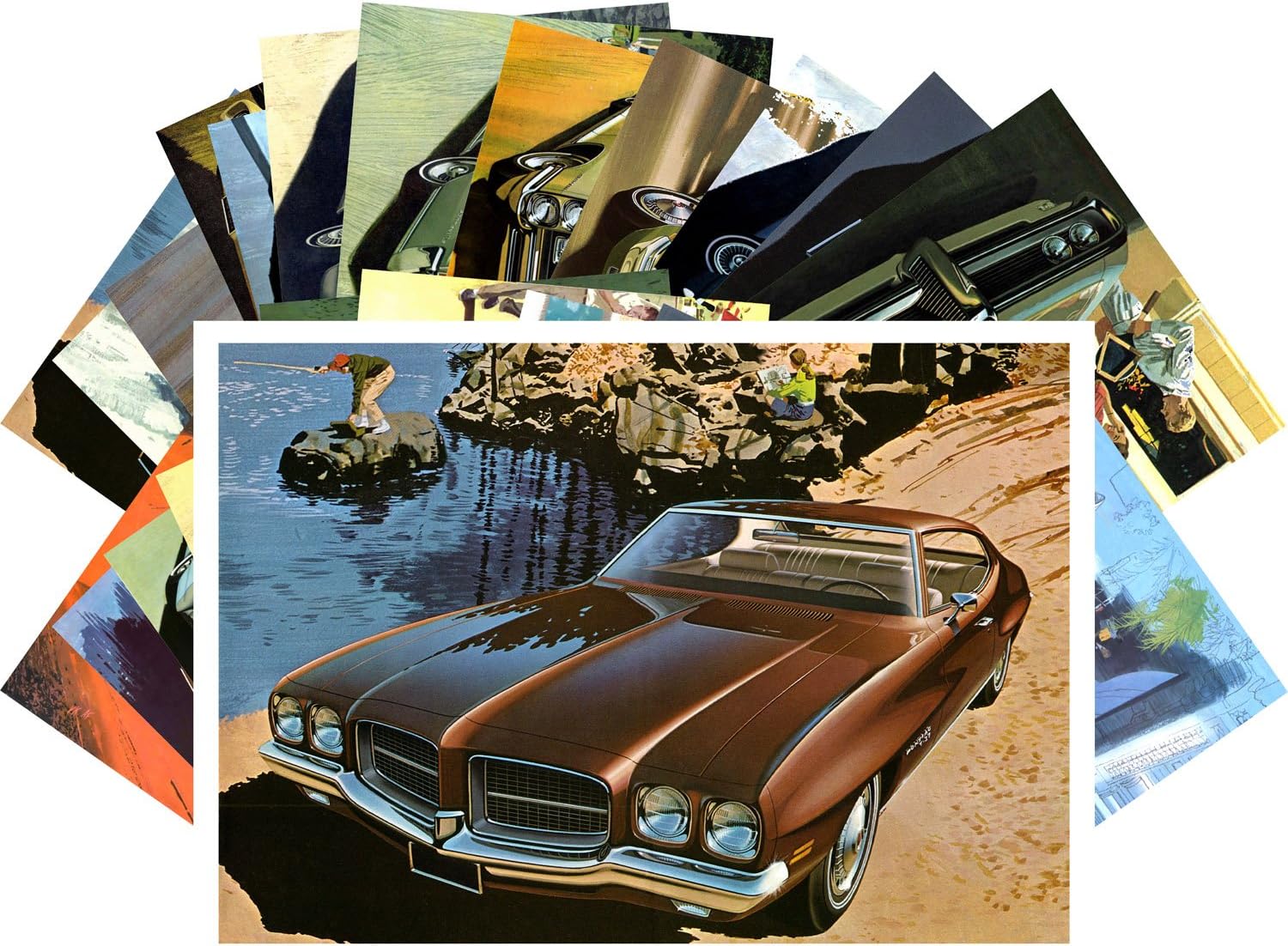 Amazon.com: Vintage PostCards 24 pcs Vintage Classic Cars Advert Poster ...