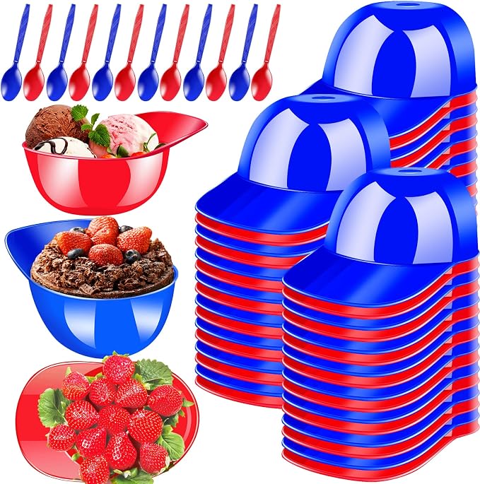 Amazon.com | CLRBEATTY 36 Pack Baseball Helmet Ice Cream Bowls with ...