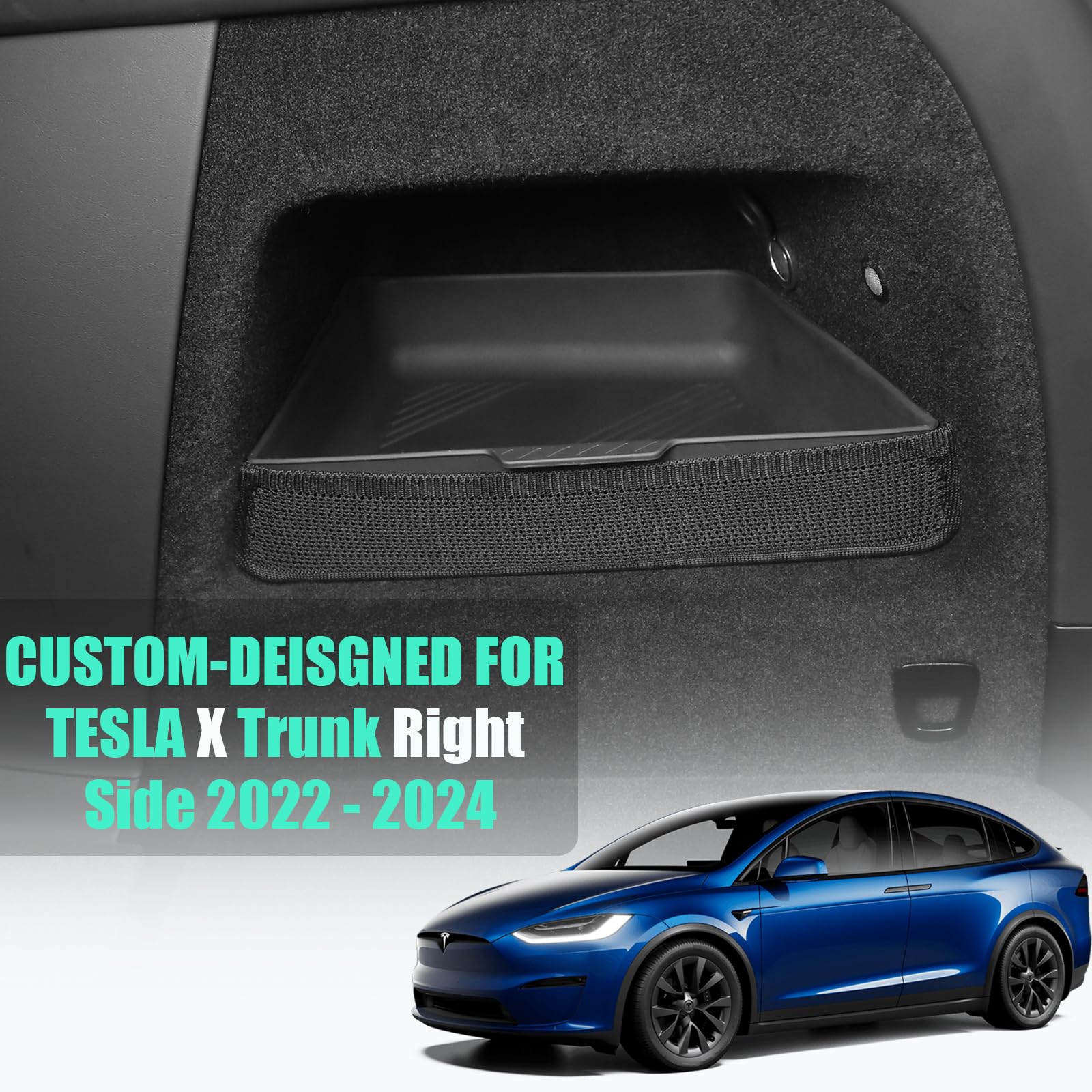 Snapklik.com : Rear Trunk Storage Organizer For Tesla X - Rear Trunk ...