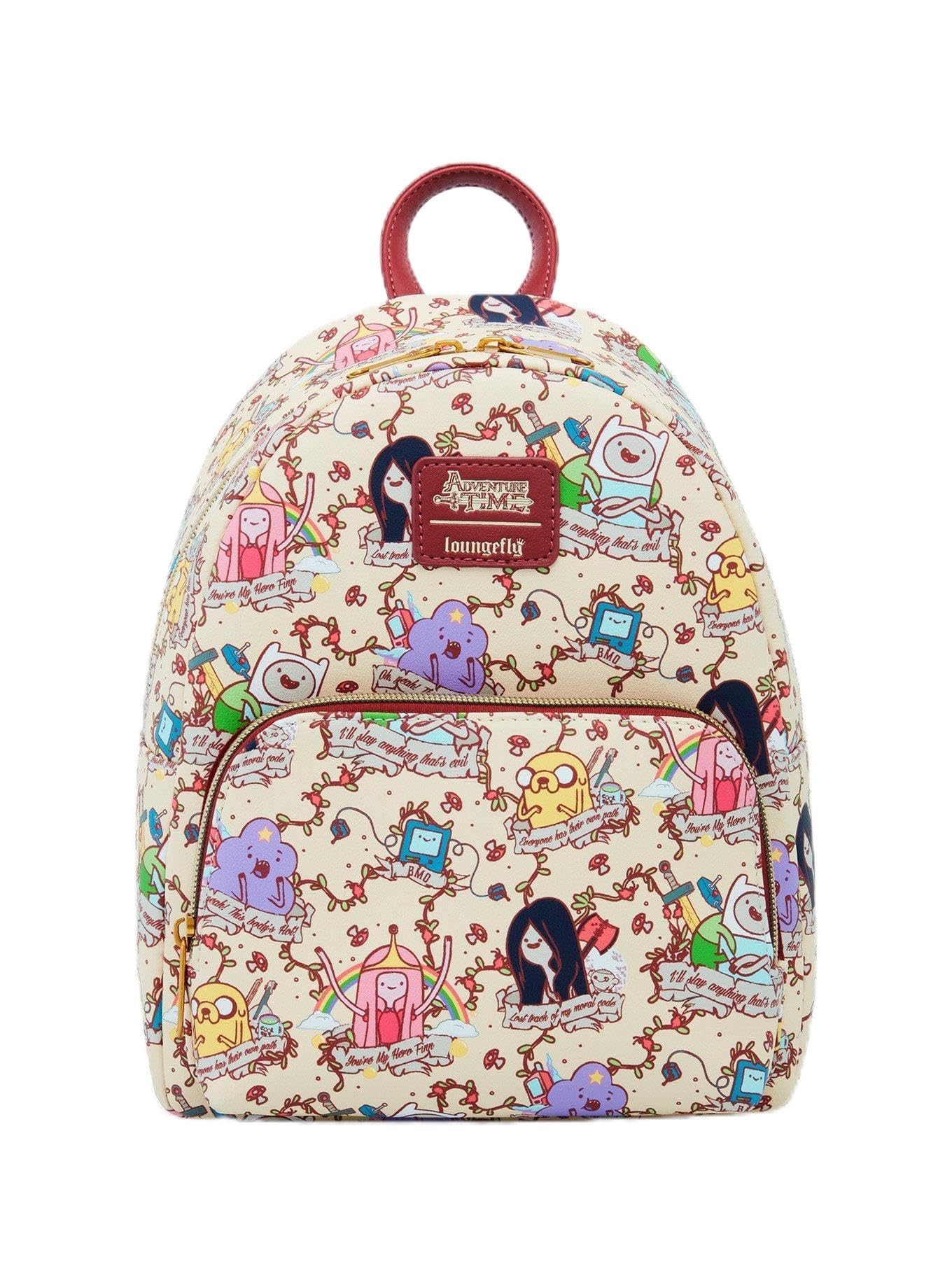 Amazon.com: Loungefly Adventure Time Banner Mini Backpack PURPLE NONE ...