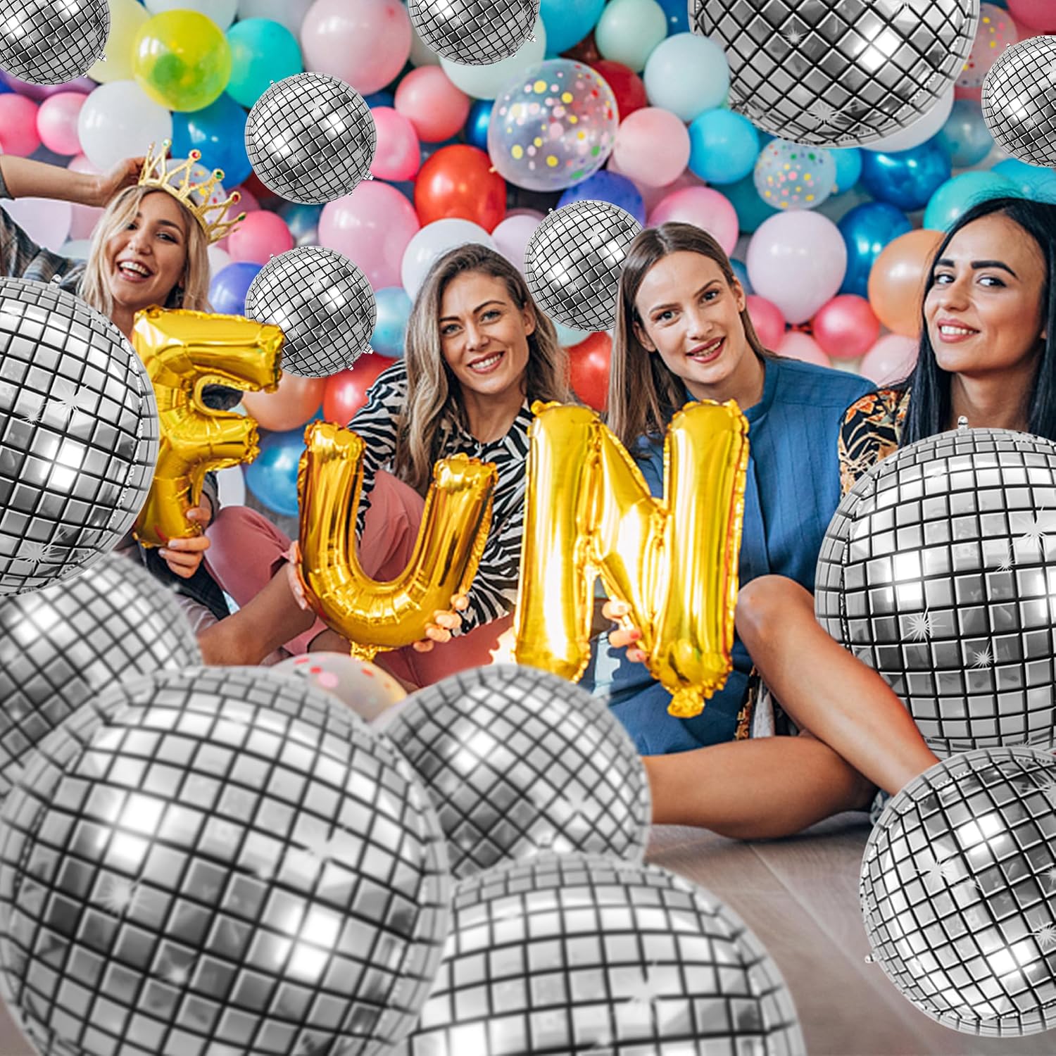 26 globos de bola de discoteca de diferentes tamaños, globos de ...