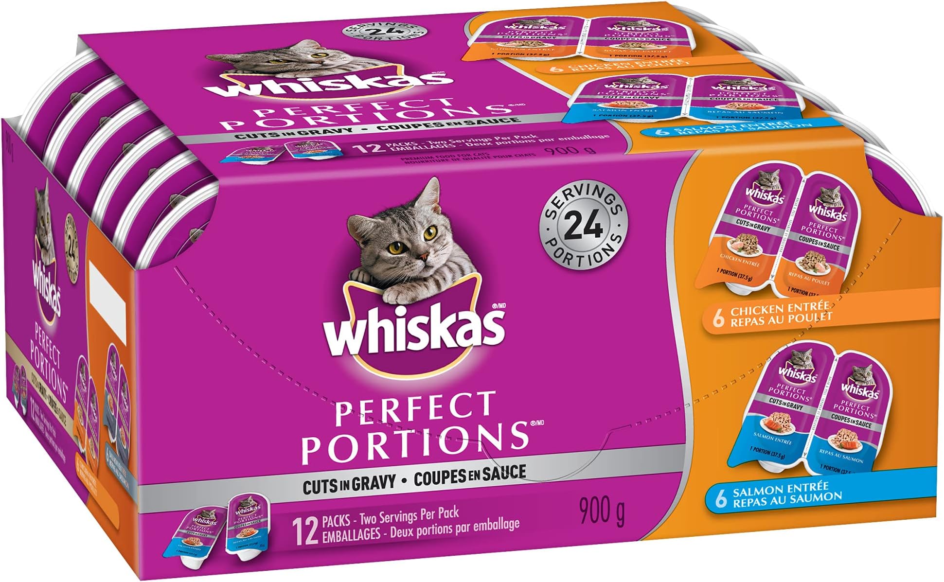 Friskies Nourriture humide déchiquetée pour chat, poulet et saumon ...