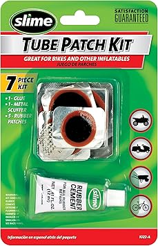 Slime 1022-A Tube Rubber Patch Kit, For Bikes And Other Inflatables ...