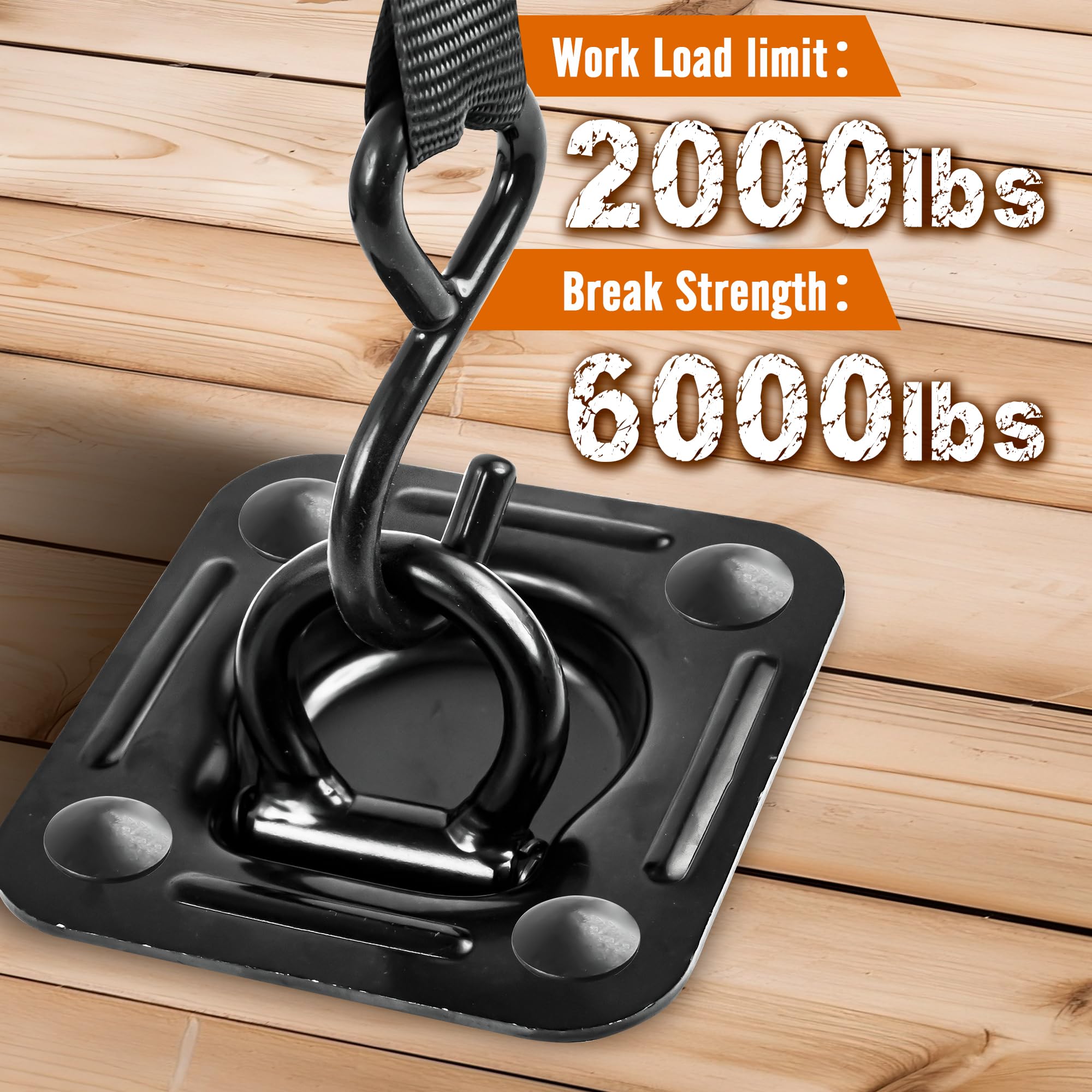 Snapklik.com : Recessed D Ring Tie Down Anchors 4 Pack
