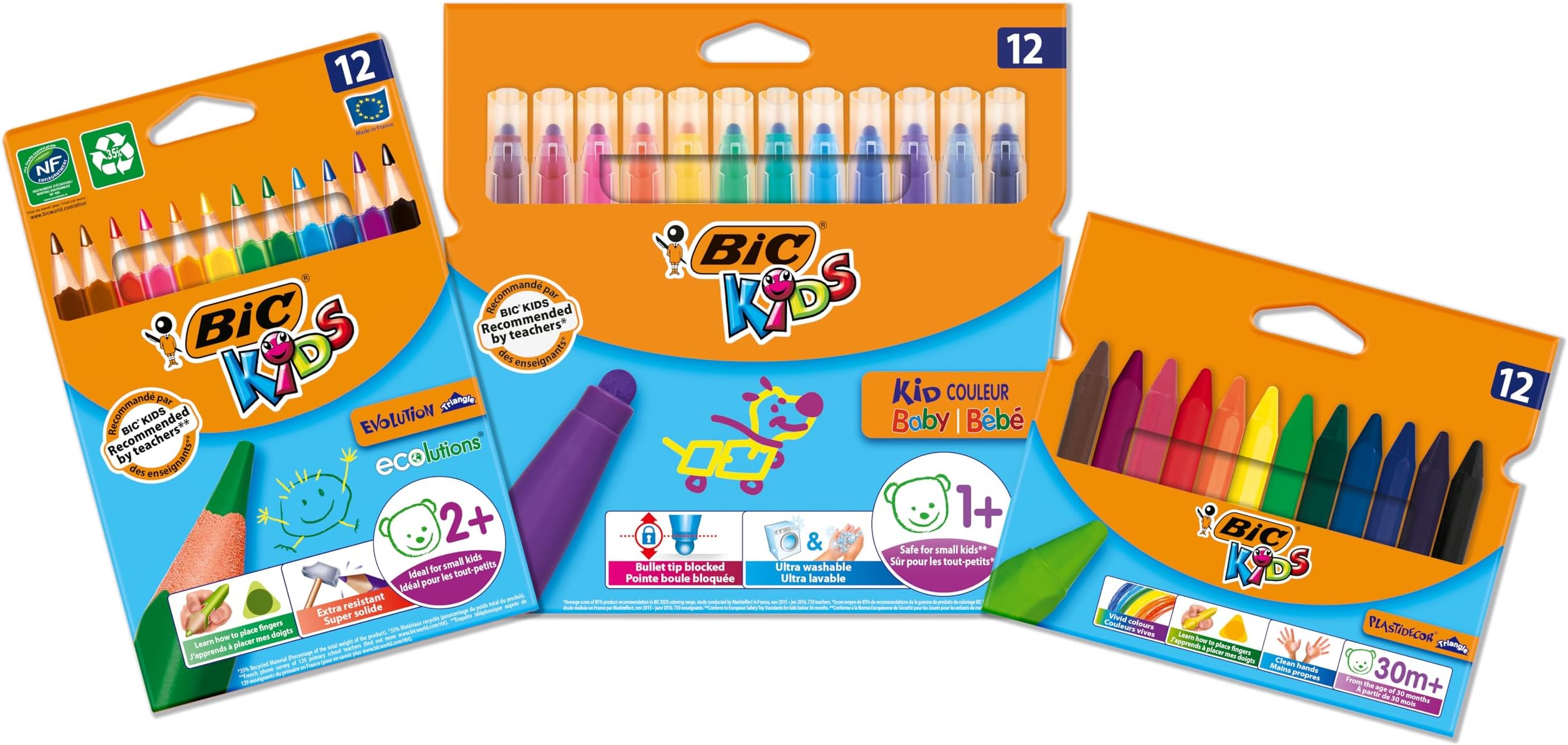 BIC Kids ECOlutions Evolution Buntstifte Set (für Kinder ab 5 Jahren ...