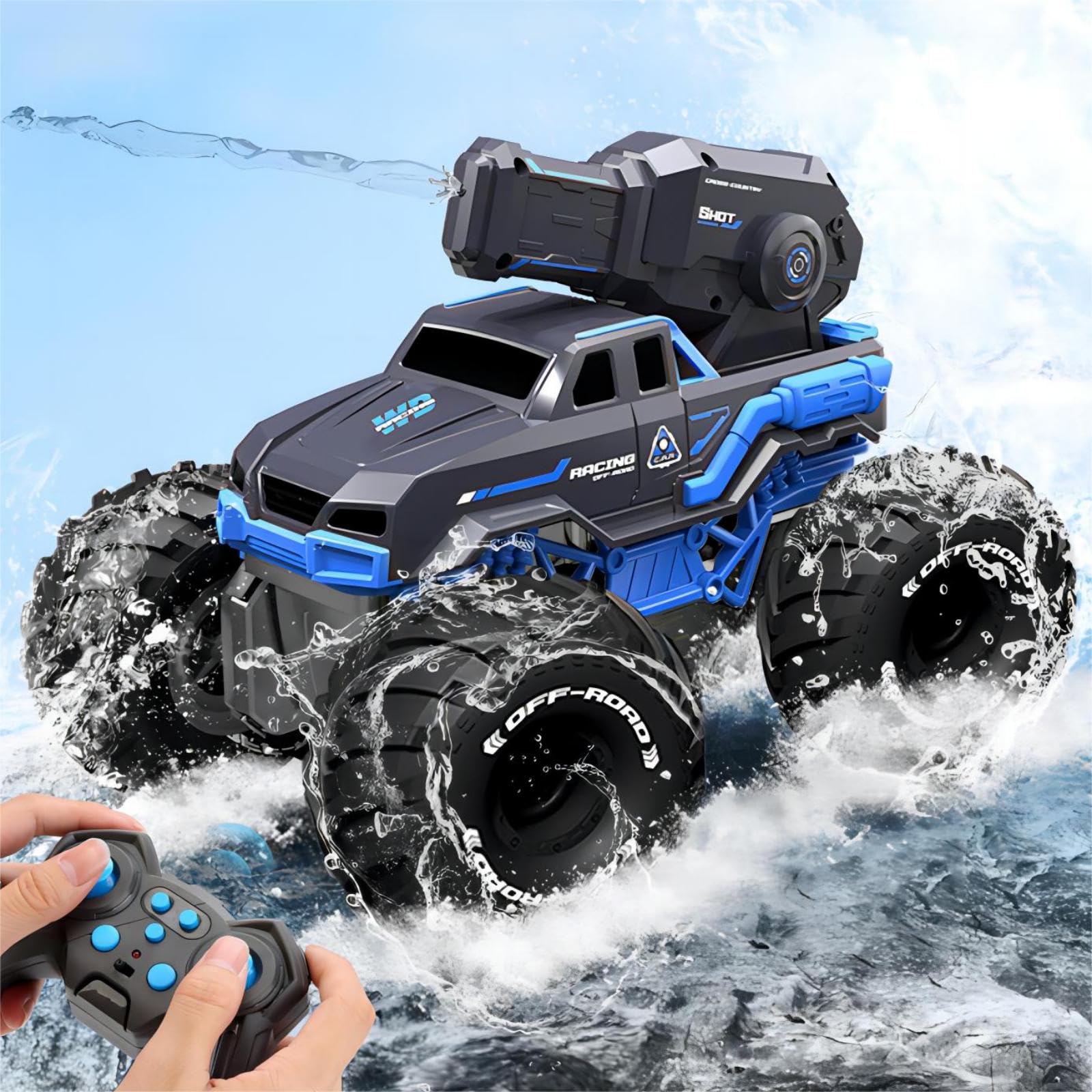 Remote Control Monster Trucks Mudding STEMTRON Amphibious RC Monster