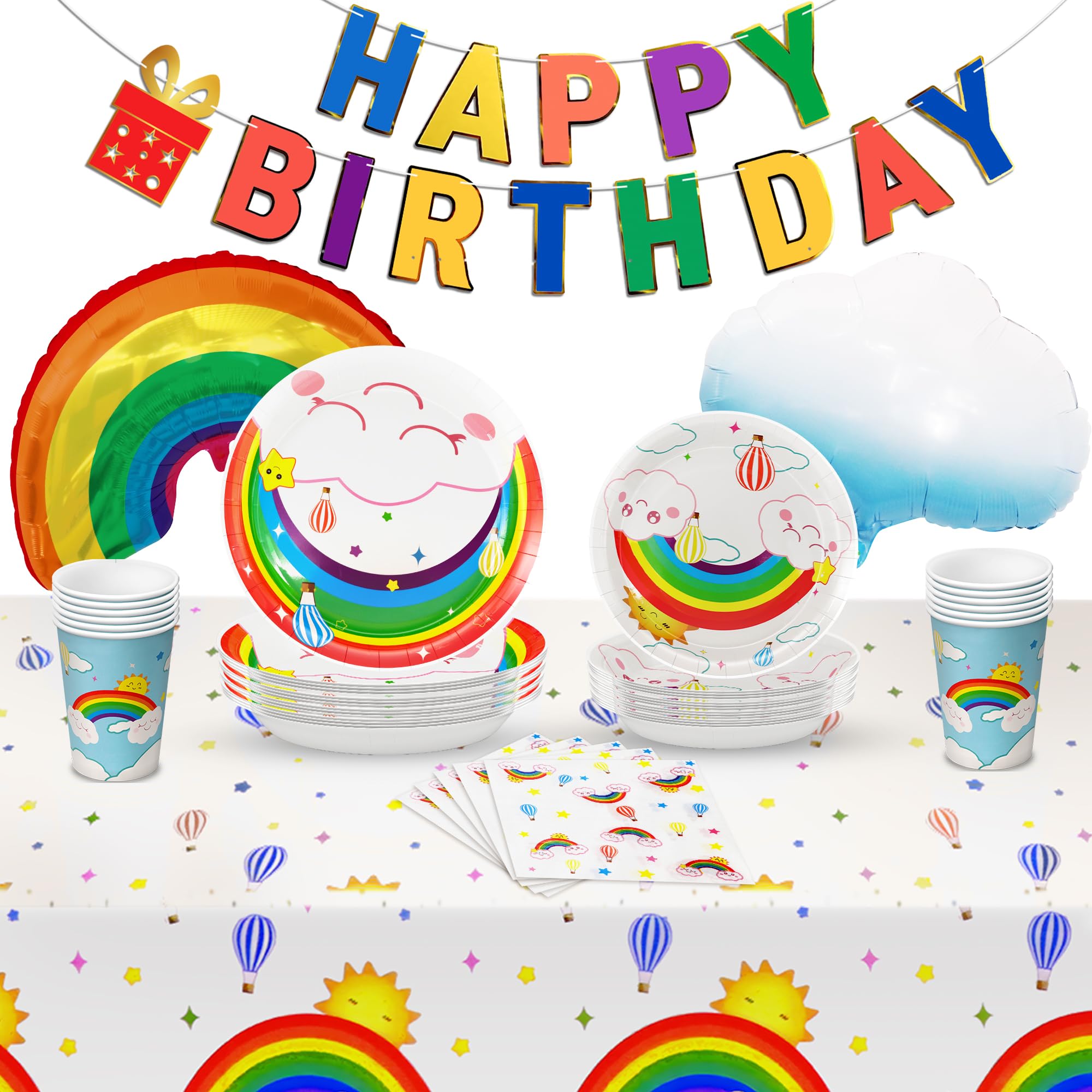 Amazon.com: KatchOn, Rainbow Birthday Party Decorations - Huge Pack of ...