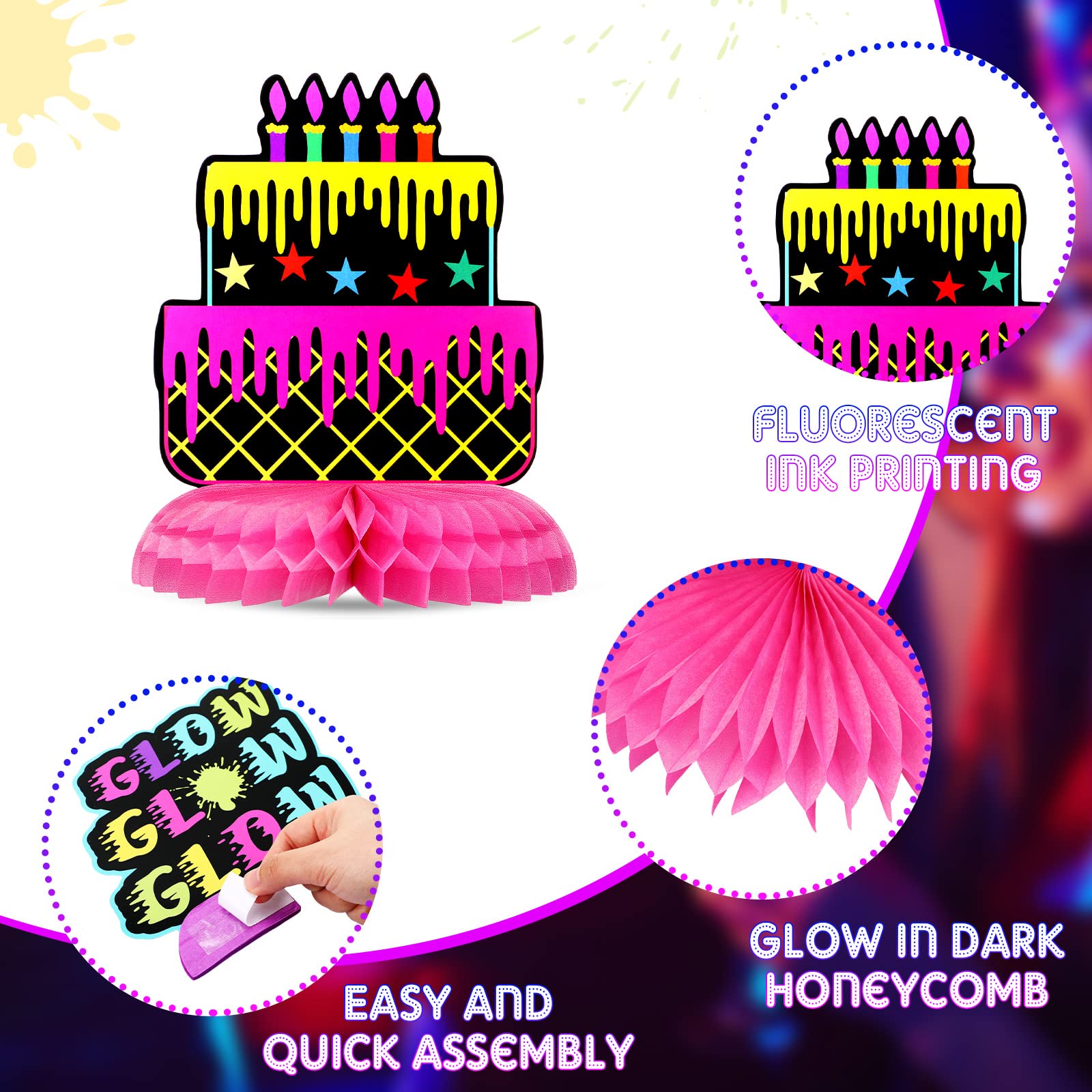 Easy Neon Centerpieces