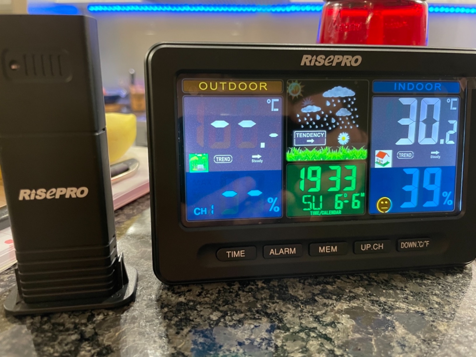 RISEPRO Wireless Weather Station with Outdoor Remote Sensor in/Out ...