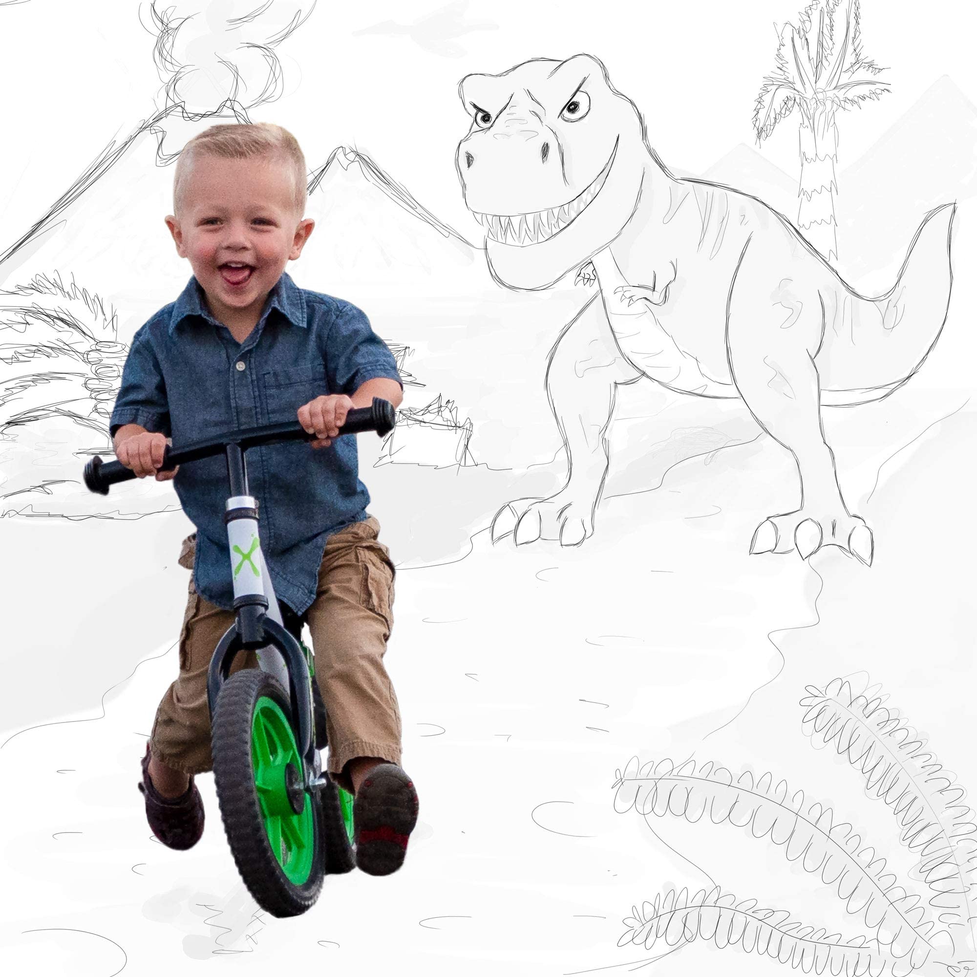 Buy Bixe: Green (Lightweight - 4LBS) Aluminum Balance Bike for Kids and ...