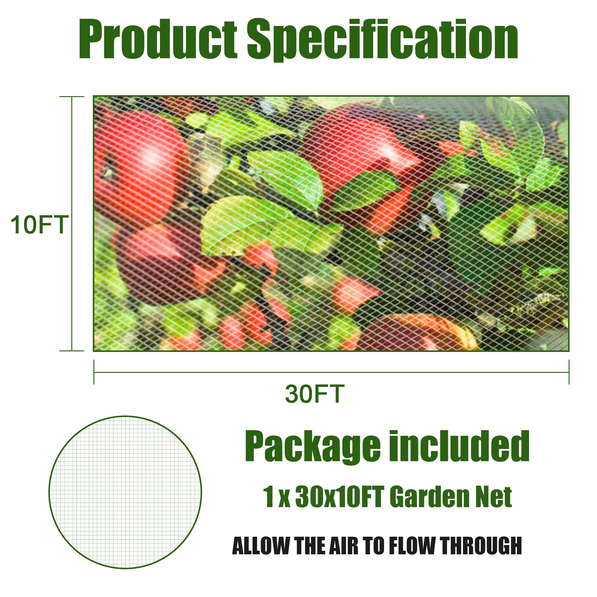 Snapklik.com : 10x30 FT Garden Mesh Netting,Ultra Fine Plant Netting For Garden Protection ...