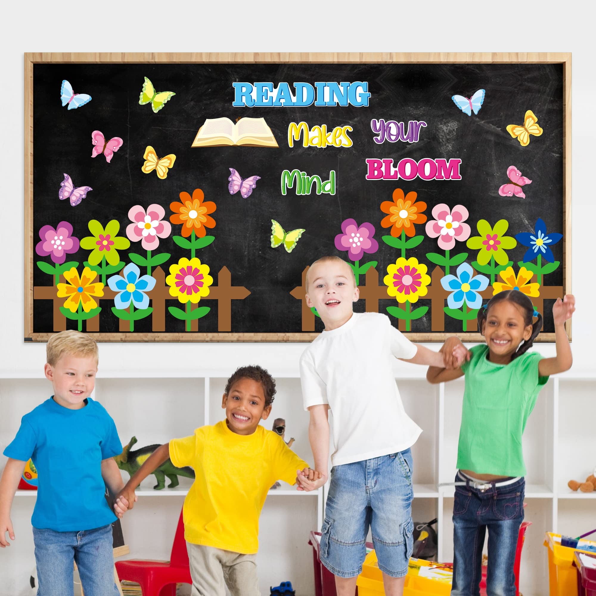 Snapklik.com : 79Pcs Reading Makes Your Mind Bloom Bulletin Board ...