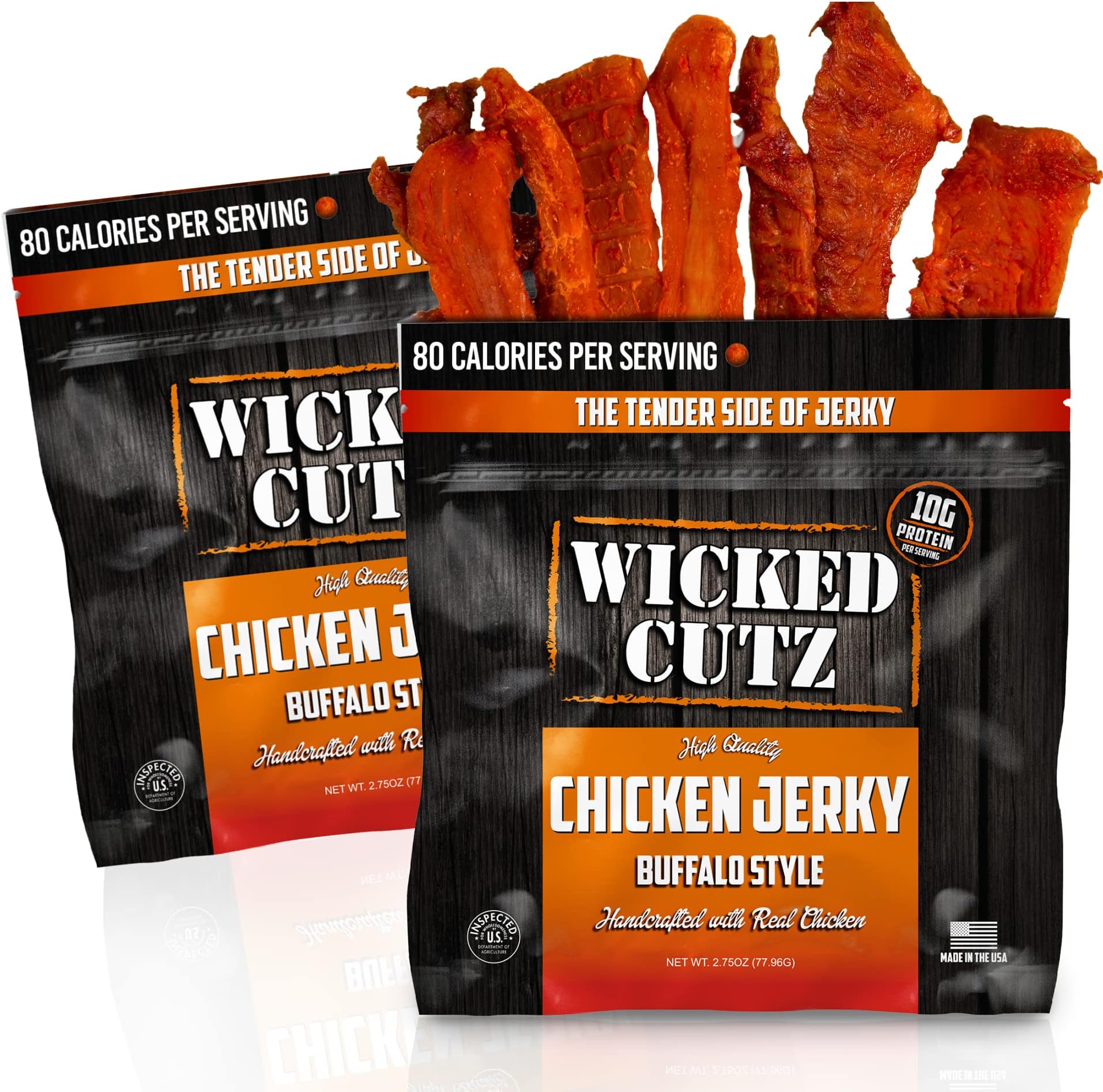 Amazon.com: Buffalo Chicken Jerky | Tender, Flavorful, Easy to Chew ...
