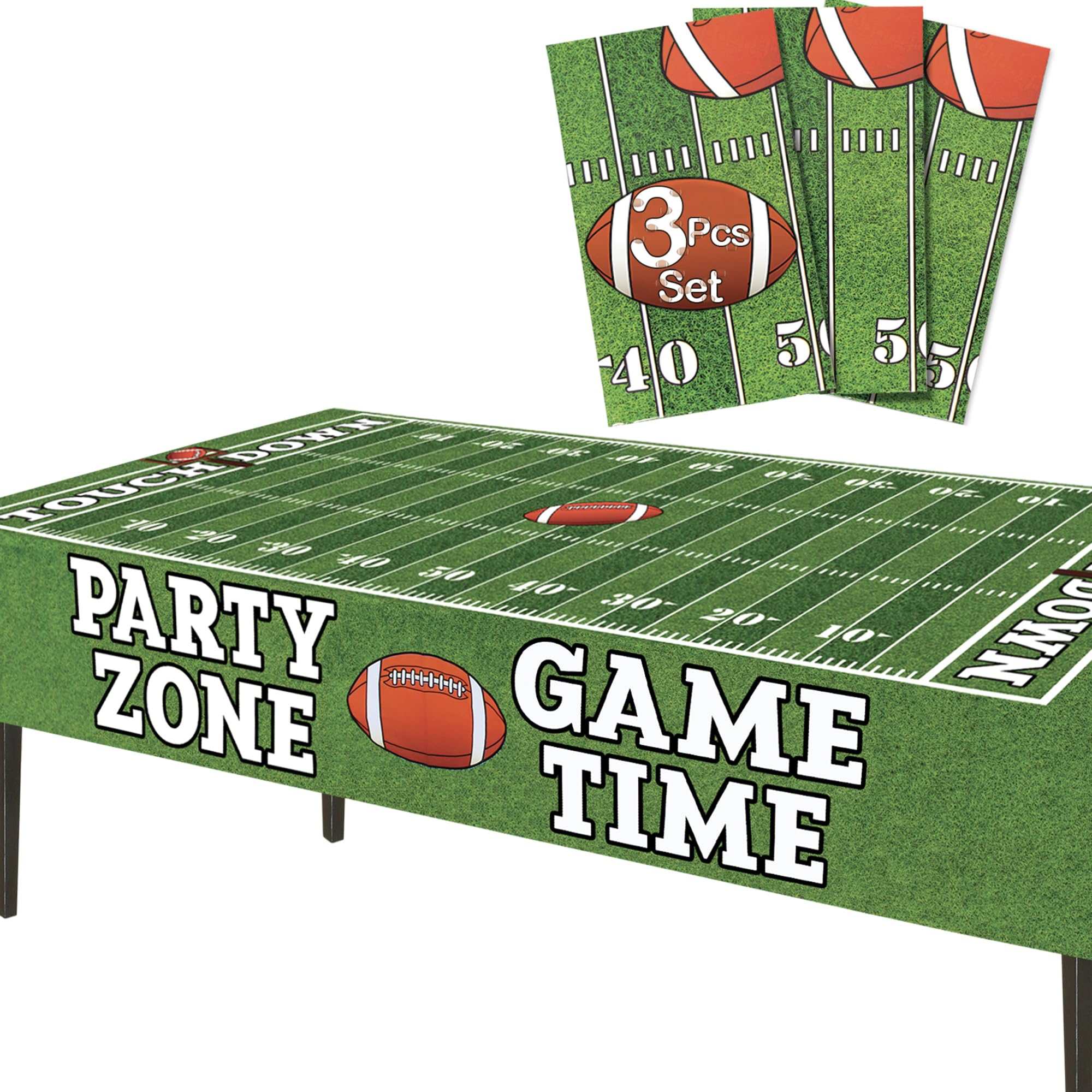 Amazon.com: AnapoliZ Football Tablecloth Plastic | 3 Pcs Party Pack (54 ...