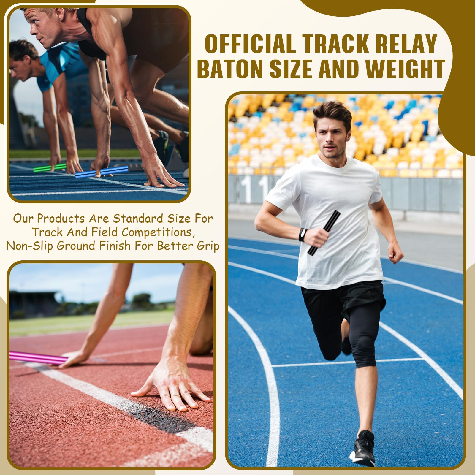 Snapklik.com : Sratte 24 Pcs Relay Baton Aluminum Field Race Track ...