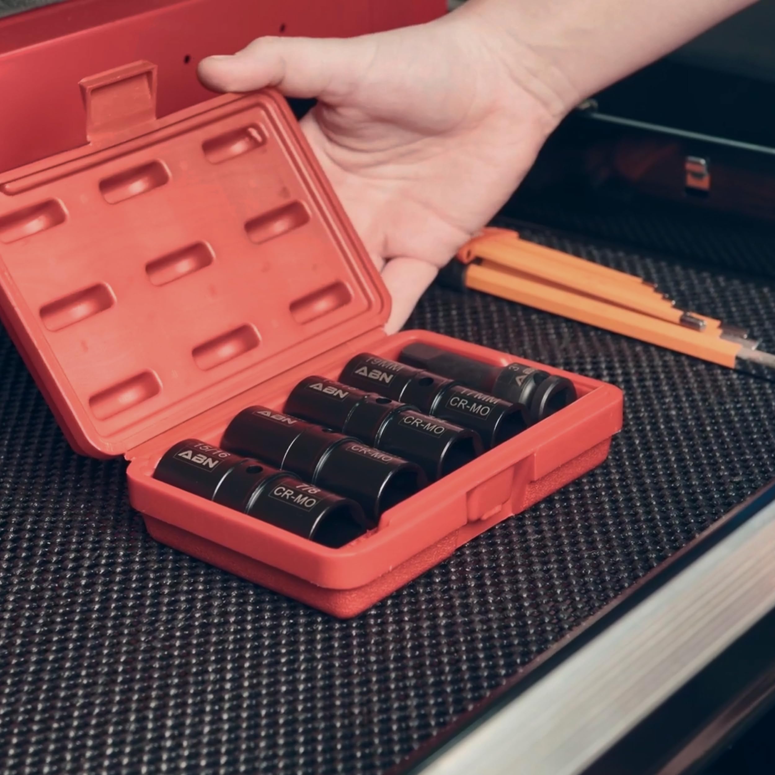Snapklik.com : ABN Double Side Lug Nut Socket Set, 5Pc