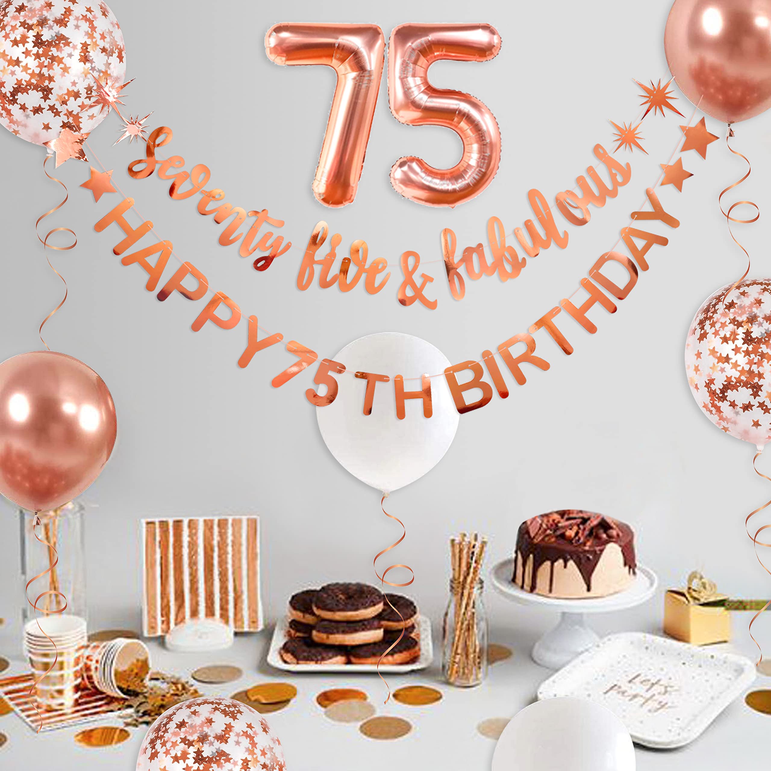 Happy 75th Birthday Balloons