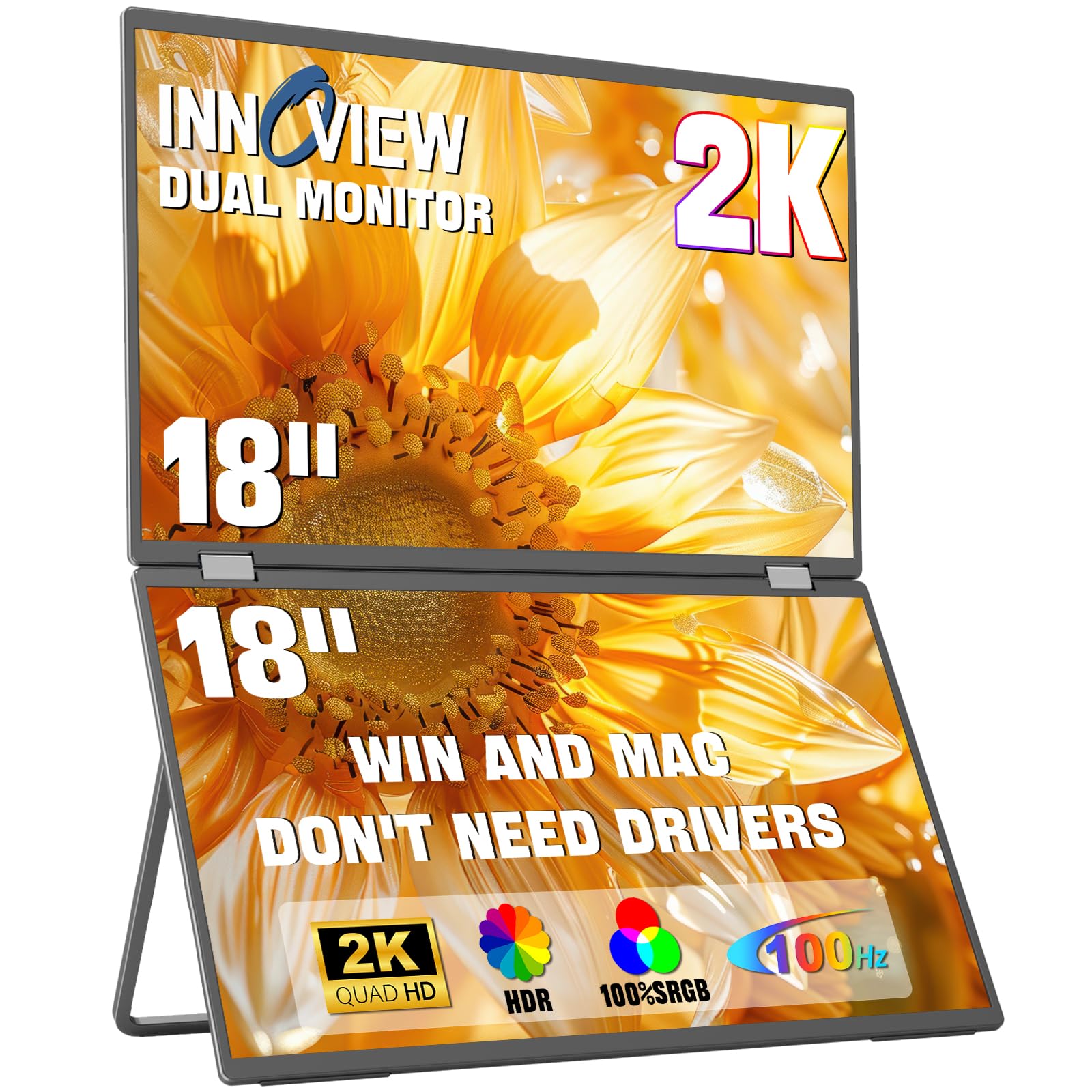 Innoview18 2k 100hz Dual Portable Monitor 100 Dci P3 Dual | Desertcart ...