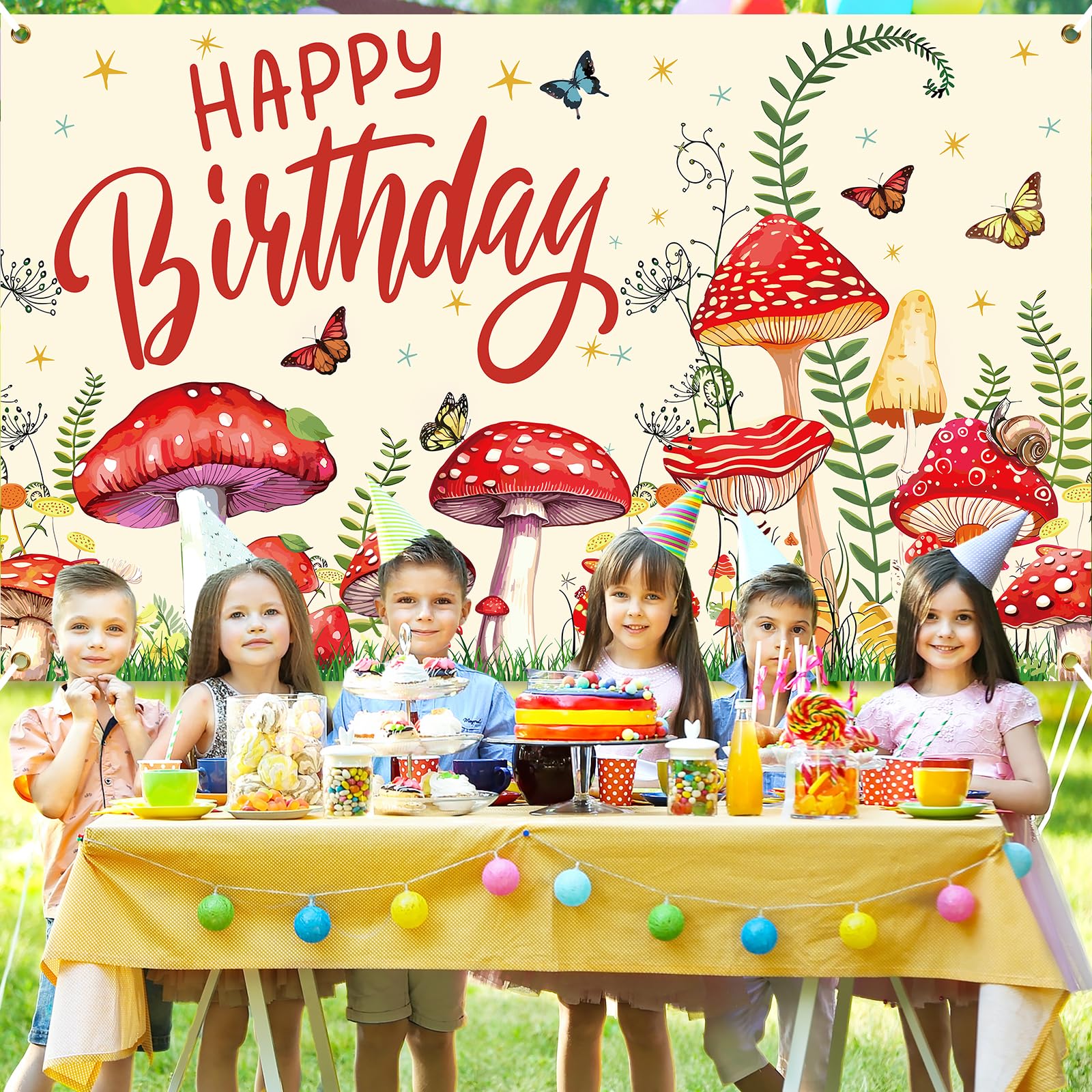 Snapklik.com : Mushroom Birthday Party Decorations, Mushroom Birthday ...