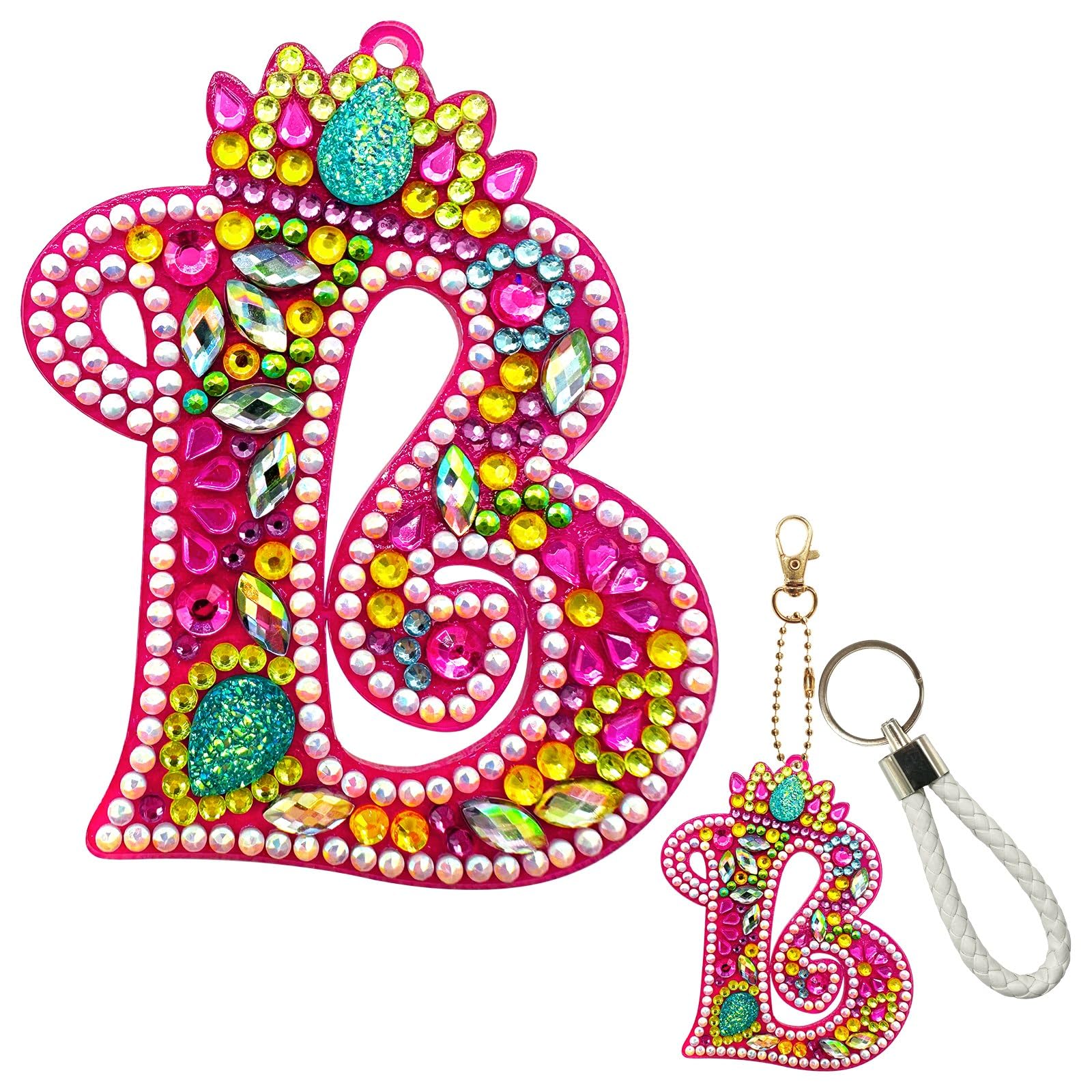 Amazon.com: JOOZ Diamond Painting Keychain Letters Diamond Art ...