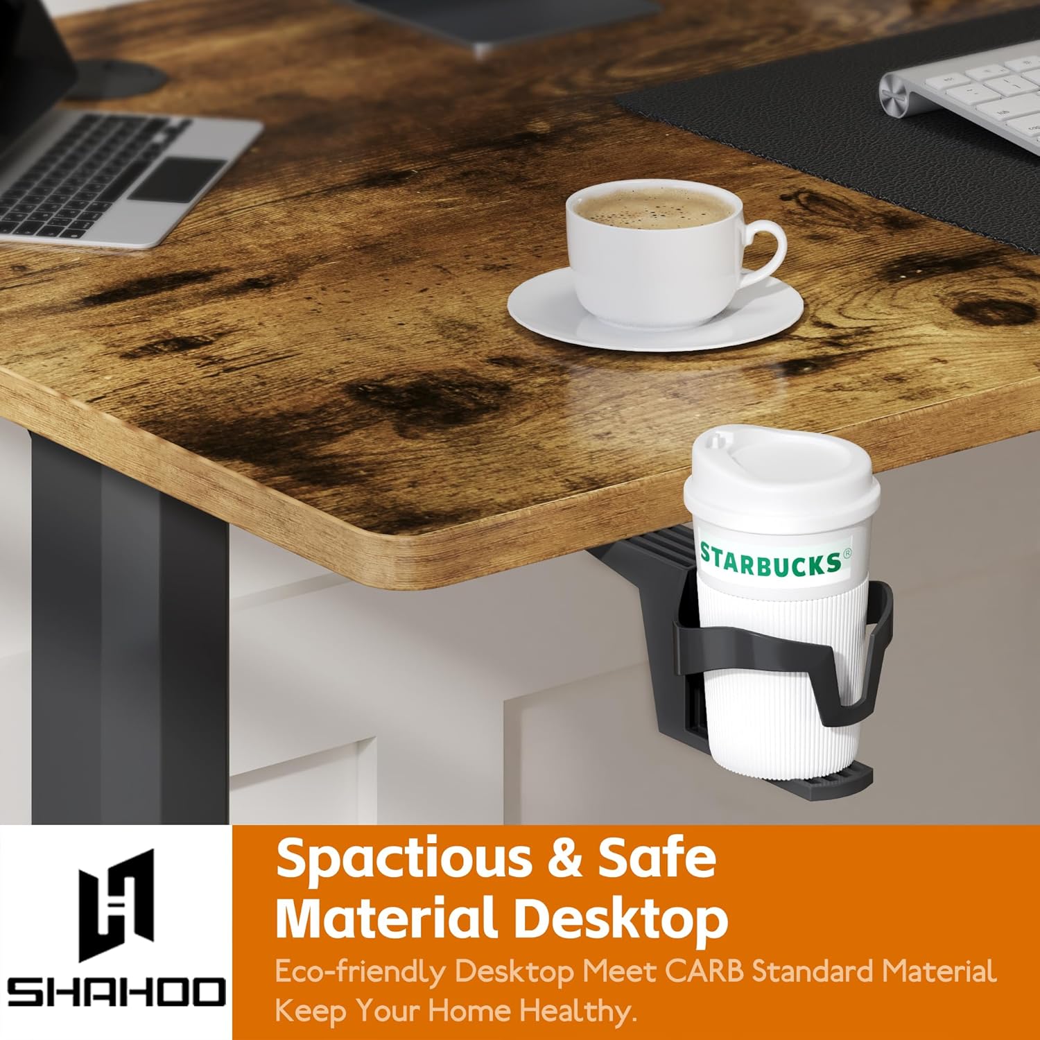 Shahoo Mesa de computadora eléctrica de escritorio de pie ajustable en ...