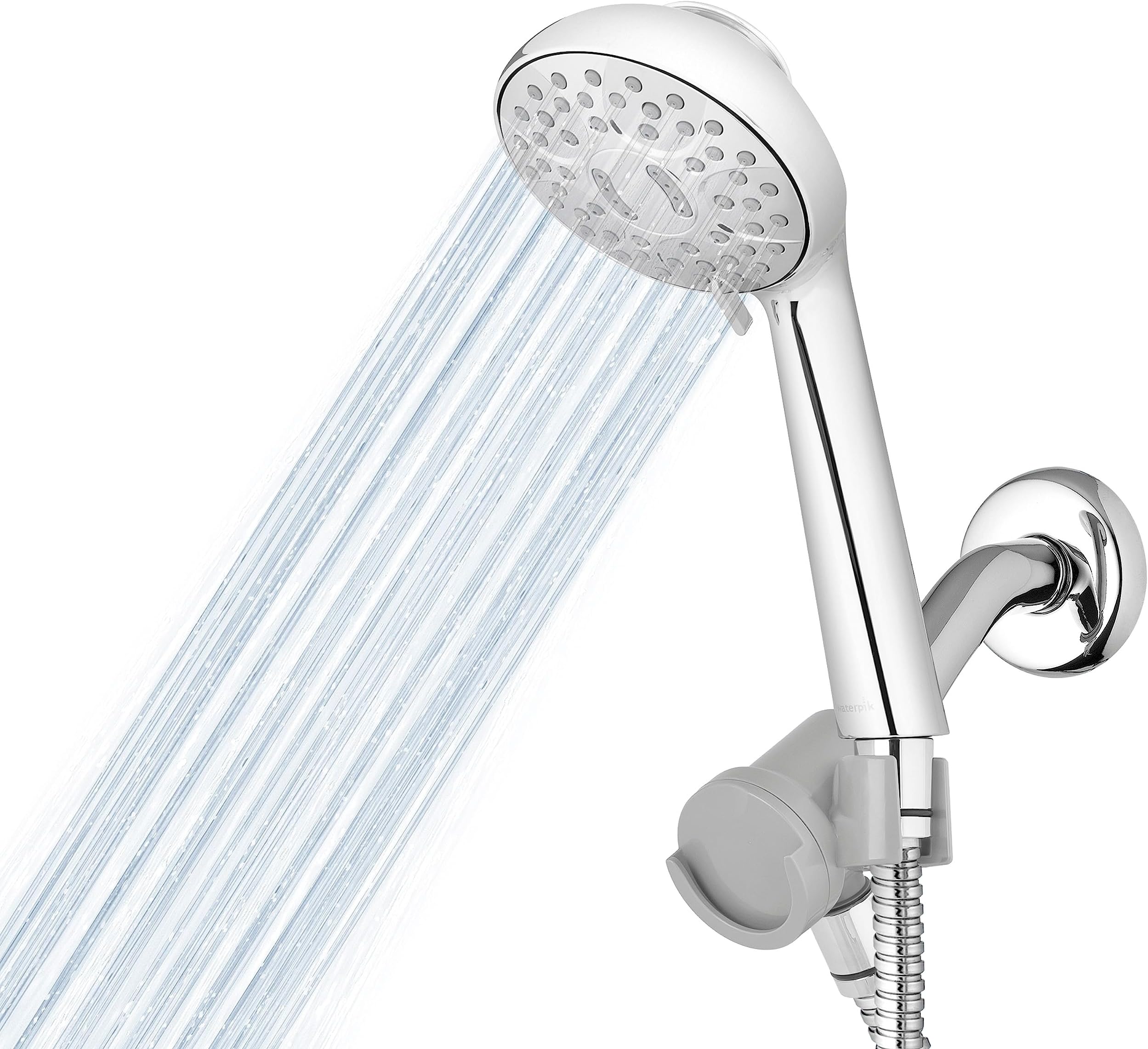 Waterpik ShowerCare Pivoting Hand Held Shower Head, Chrome - Five Modes ...