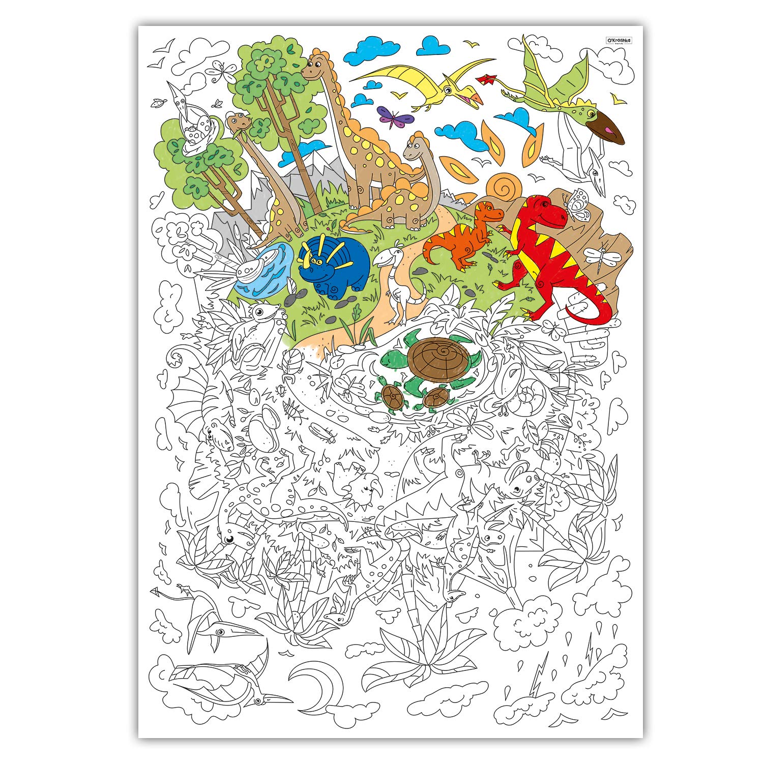Okroshka Big Giant Colouring Poster Colorings For Children Dinoland ...