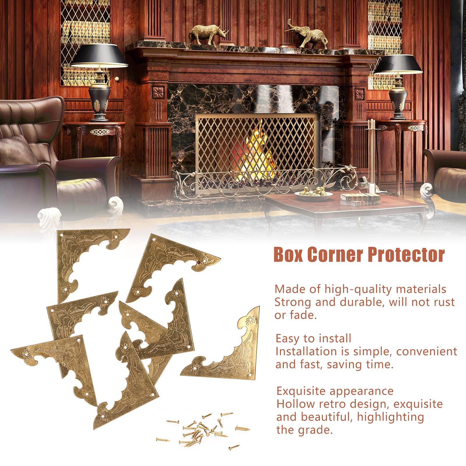 Antique Desk Corner Protectors 8pcs Vintage Style Decorative Corner