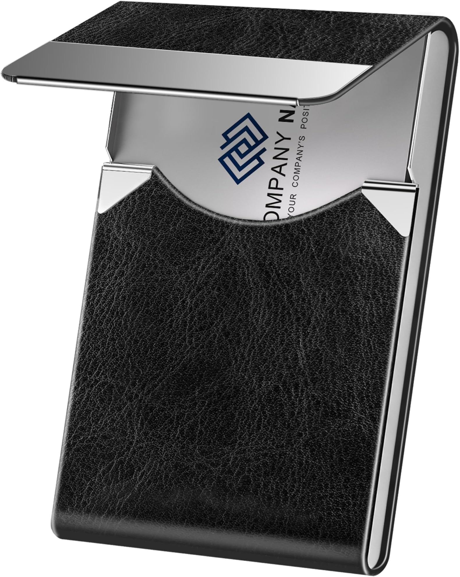 Amazon.com : homEdge Business Card Holder, Slim Professional 2 Packs PU ...