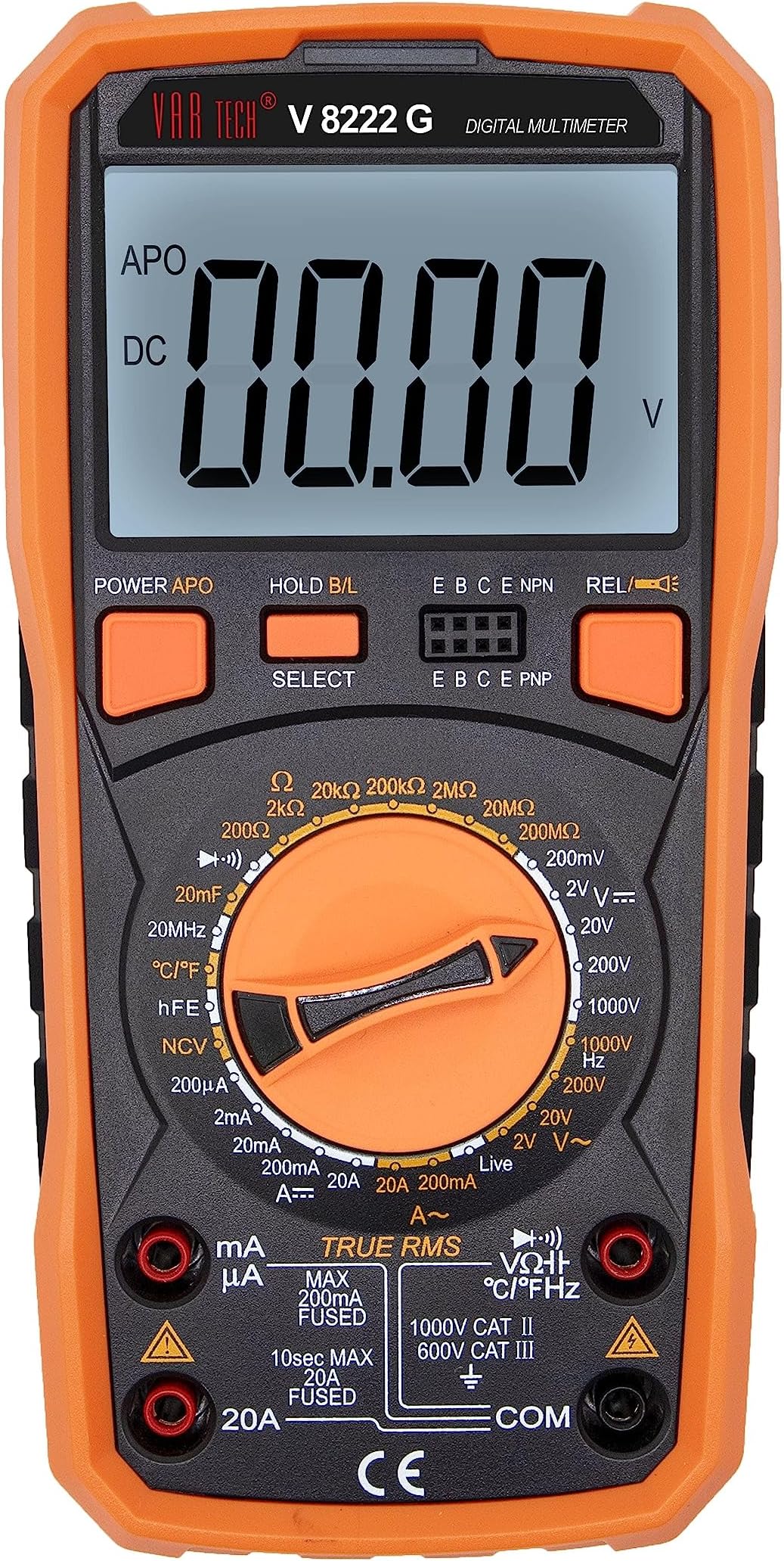 VAR TECH V 8222 G New True RMS Digital Multimeter 1000 V AC DC 20 A AC ...