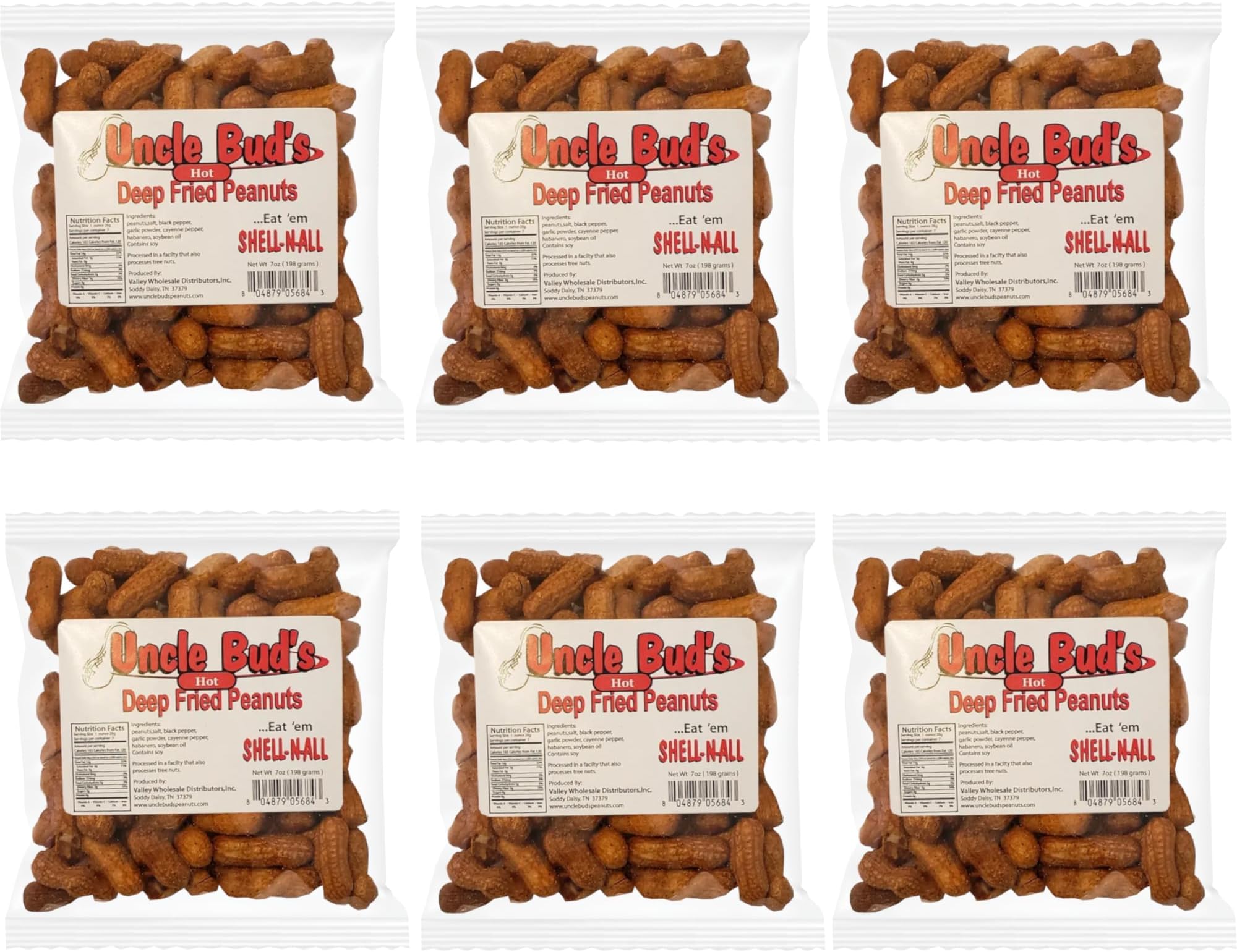 Amazon.com : Uncle Bud's Deep Fried Peanuts In Shell (5 Pack), Peanuts ...