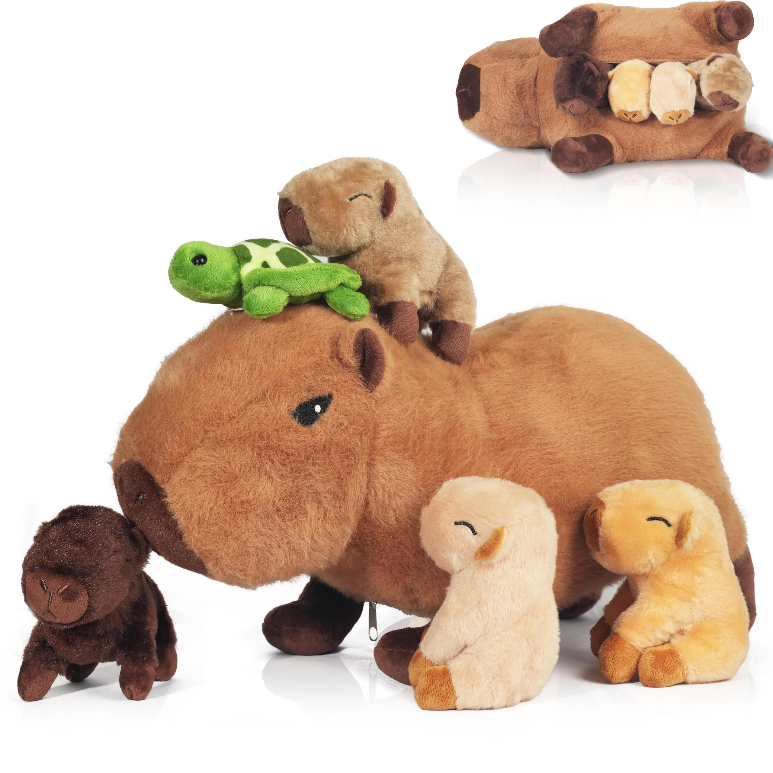 Amazon.com: 5 in 1 Capybara Plush, 14.2 Inches Capybara Stuffed Animal ...