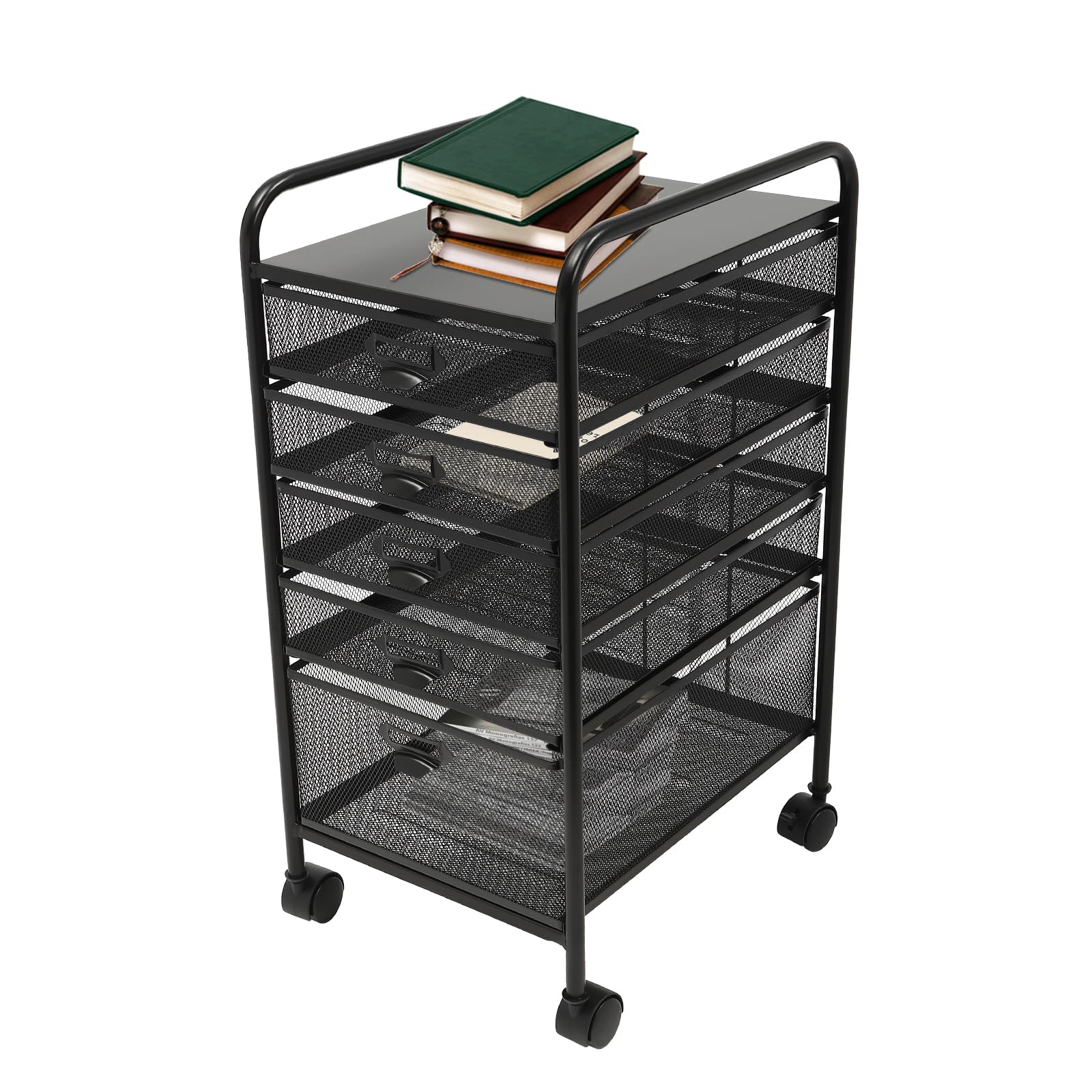 Amazon.com: 5 Drawer Rolling Storage Cart, Rolling File Cart, Rolling ...