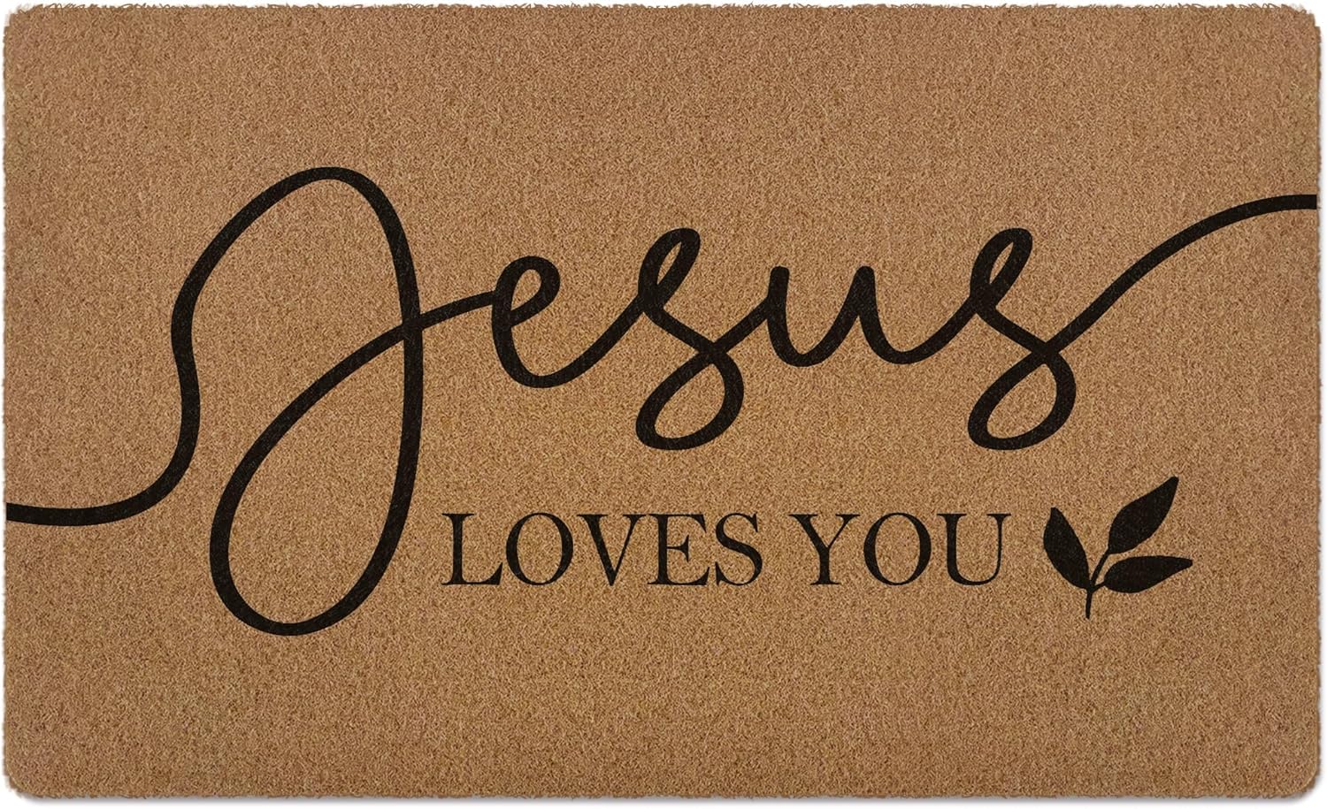 Amazon.com: Christian Jesus Loves You Door Mat, Bible Verse Scripture ...