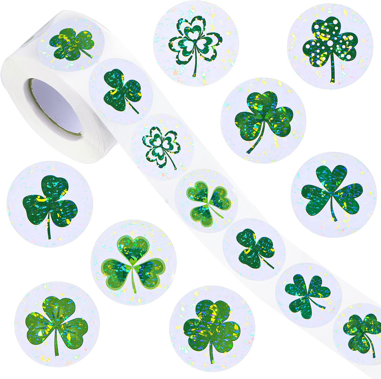 Amazon.com : 500 Pcs Glitter St. Patrick's Day Stickers 1.5 Inch ...