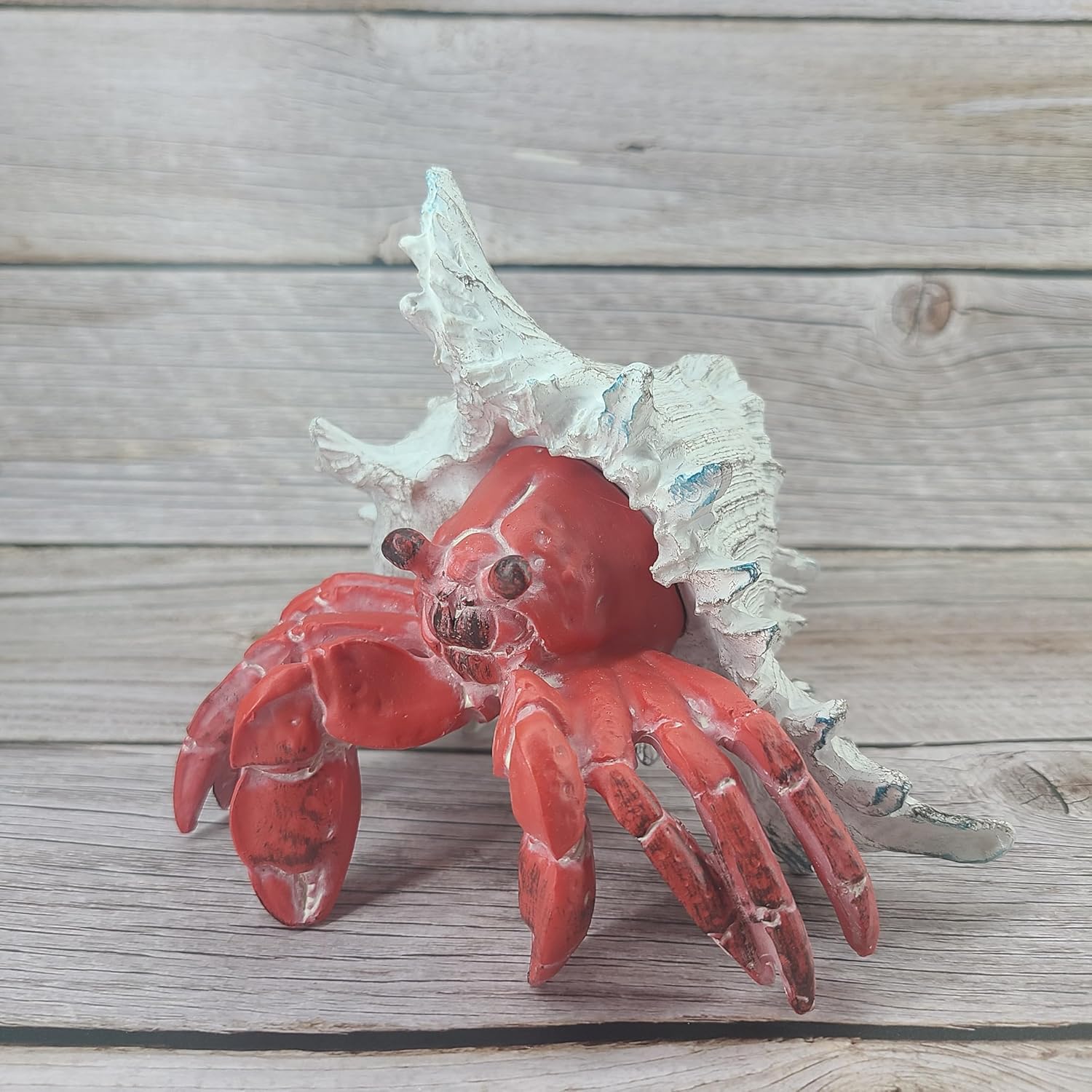 Amazon.com: Crab Figurine Hermet Crab Coral Look Coastal Decor Marine ...