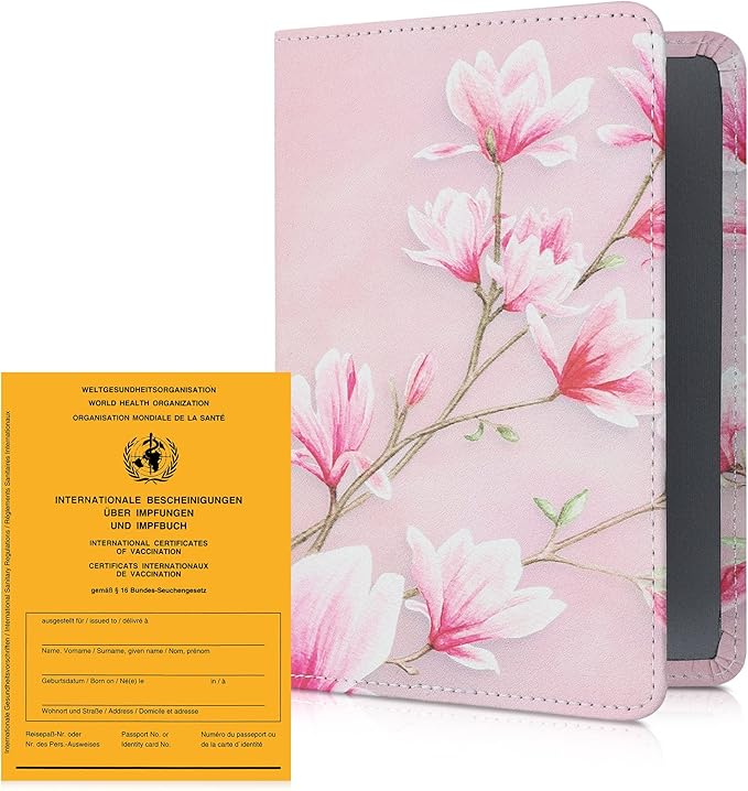 kwmobile Impfpass Hülle aus Kunstleder - Impfausweis Schutzhülle Cover ...