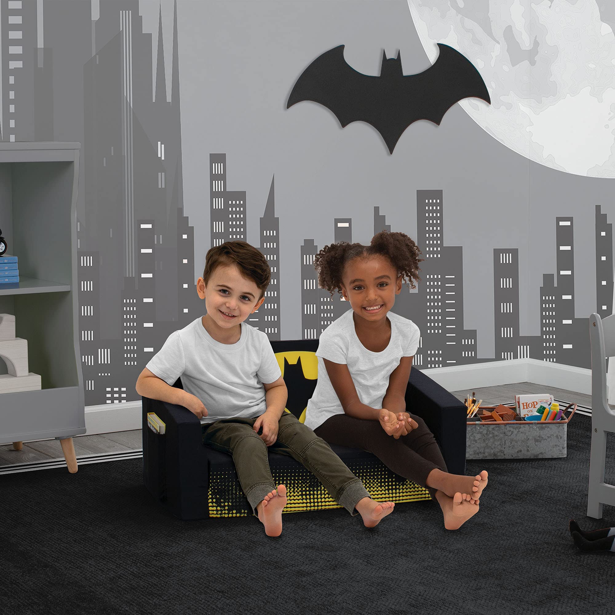 Batman Cozee Flip-Out Sofa - 2-in-1 Convertible Sofa t...B093XNC2T7 ...