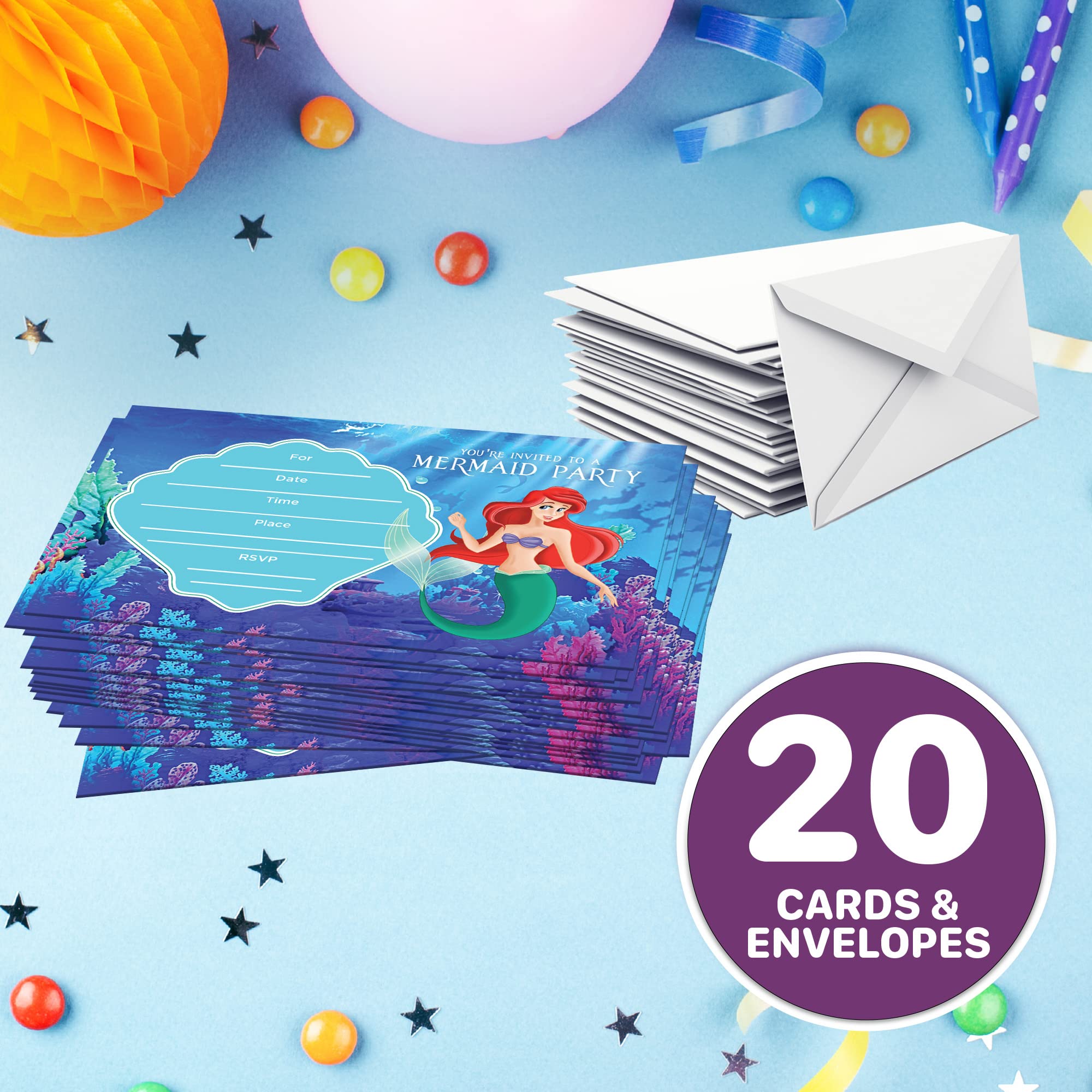 Little Mermaid Envelope Invitation Ideas Disney Ariel The Little