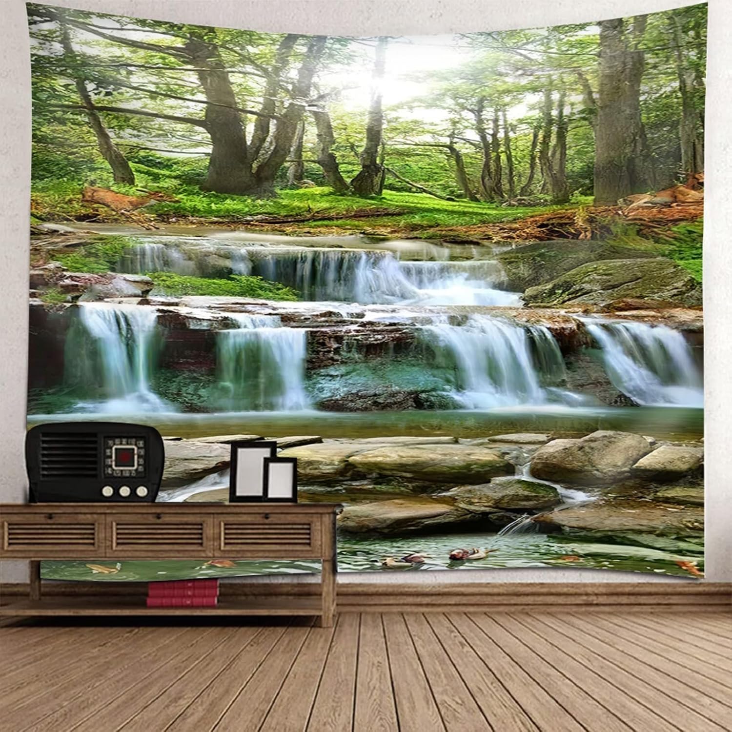 Amazon.com: Bcughia Wall Hanging Tapestries, Waterfall Tapestry for ...