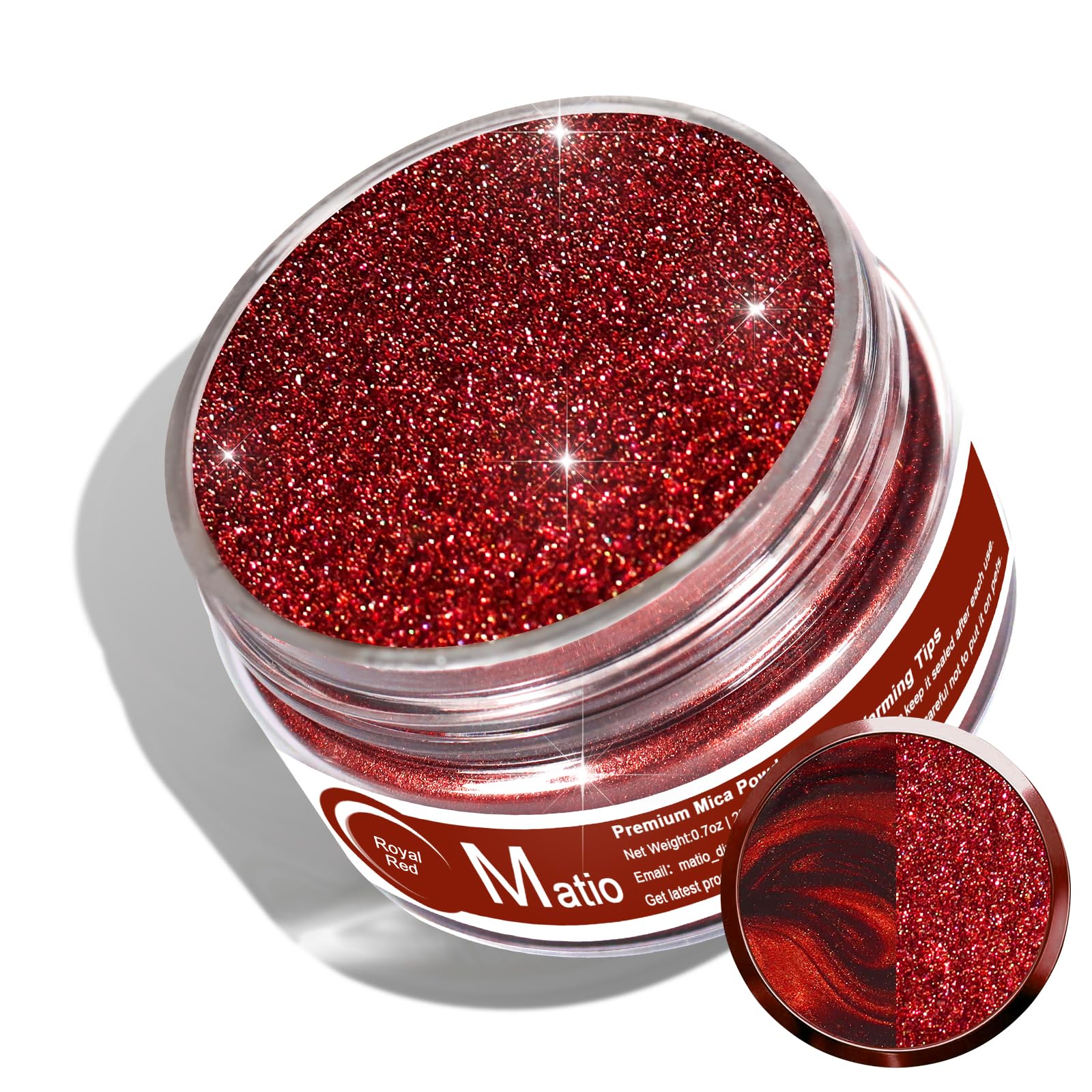 Amazon.com: Matio Red Mica Powder, 0.7oz/20g Premium Mica Pigment ...