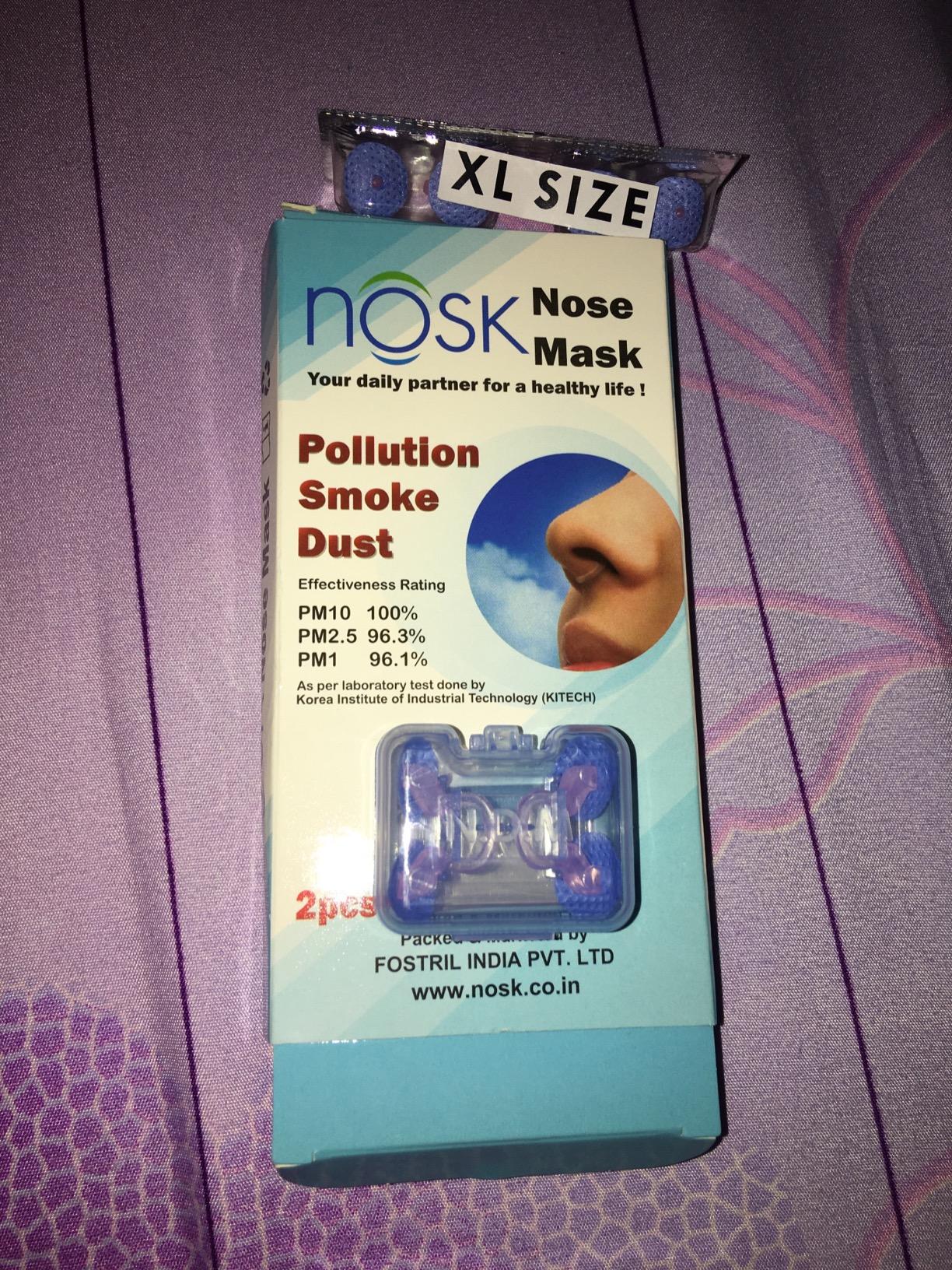 Buy Nosk Invisible, Washable & Reusable Pollution Mask- Pack of 2 ...
