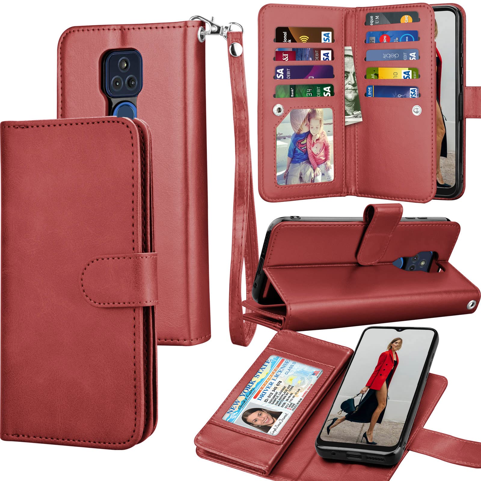 Amazon.com: Tekcoo Wallet Case for Moto G Play/Motorola Moto G Play 2021, Luxury PU Leather ID ...