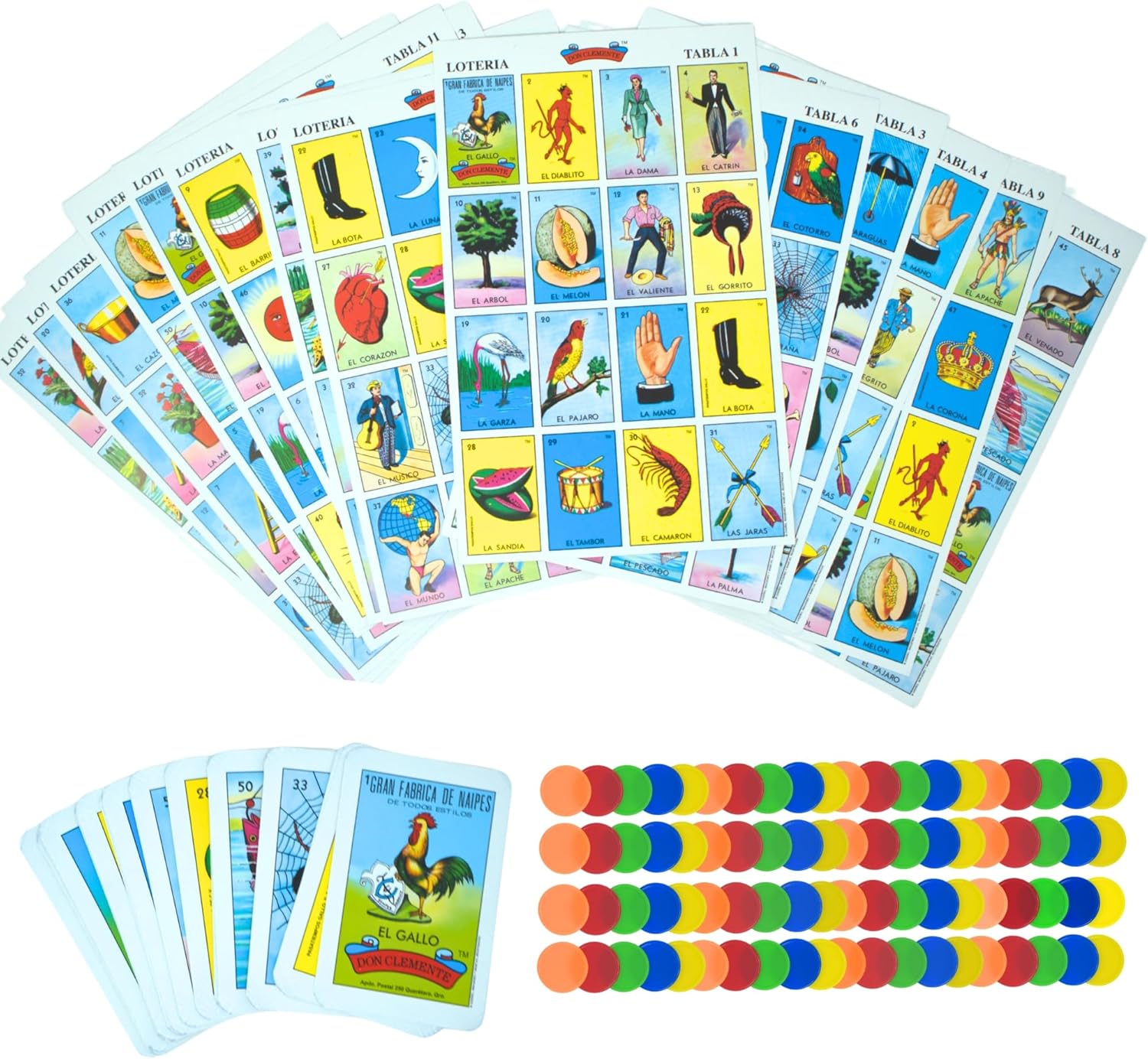 Amazon.co.jp: The Original Lotería Mexican Bingo Game Set - Complete ...